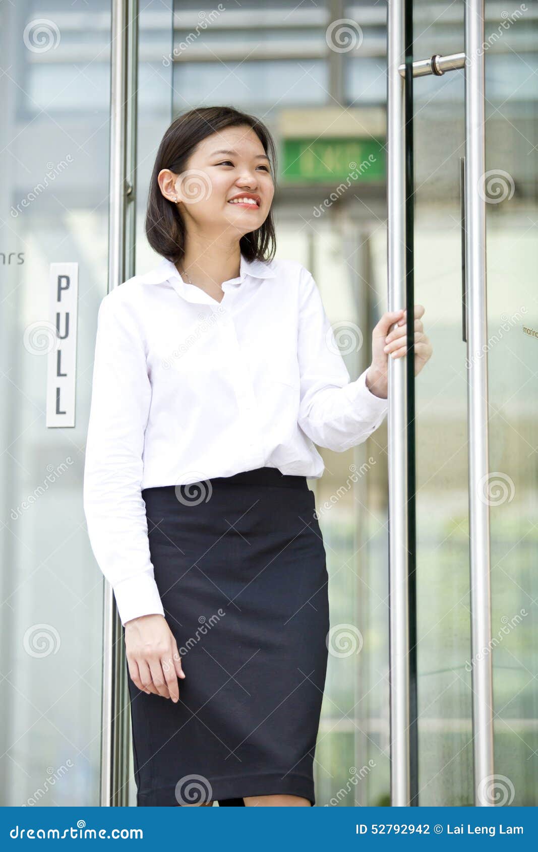 Young Asian Female Executive Smiling Stock Photo - Image of asia ...