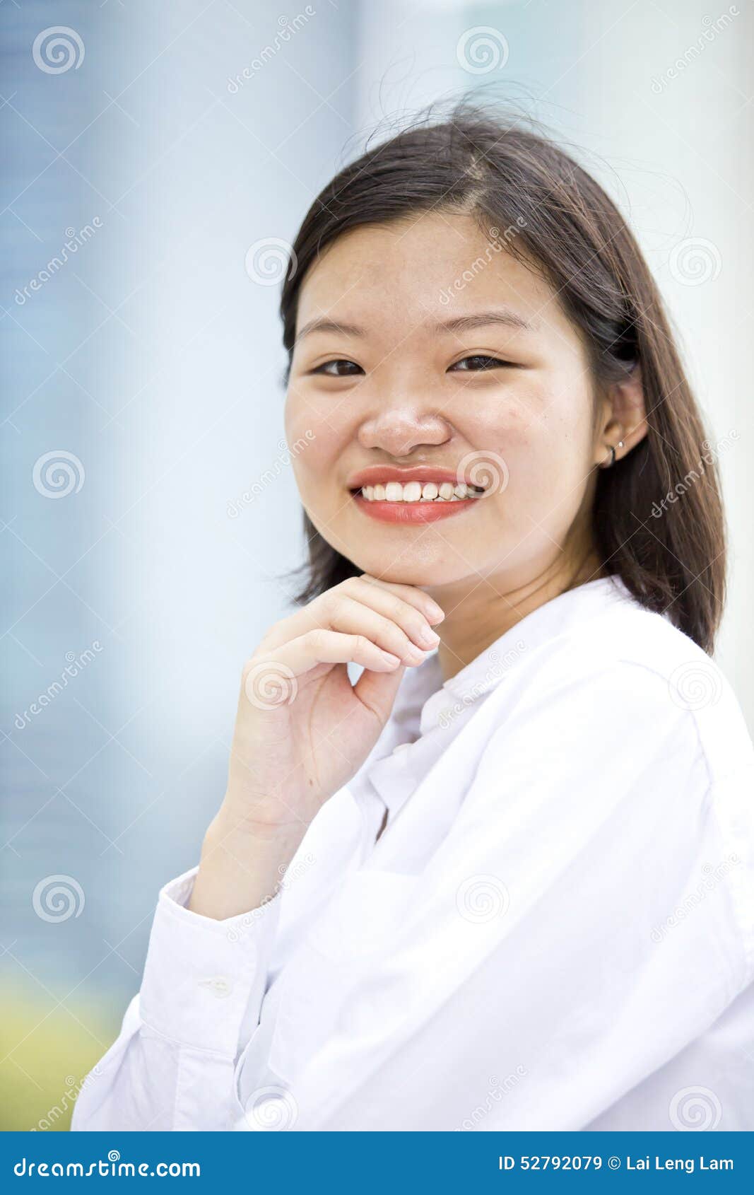Young Asian Female Executive Smiling Stock Image - Image of asean ...