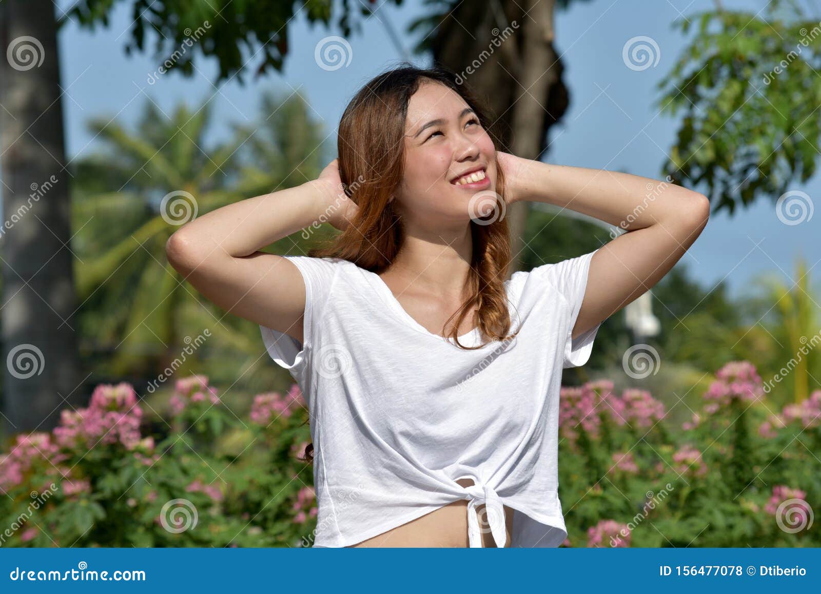 Young Asian Female Resting stock photo. Image of youthful - 156477078