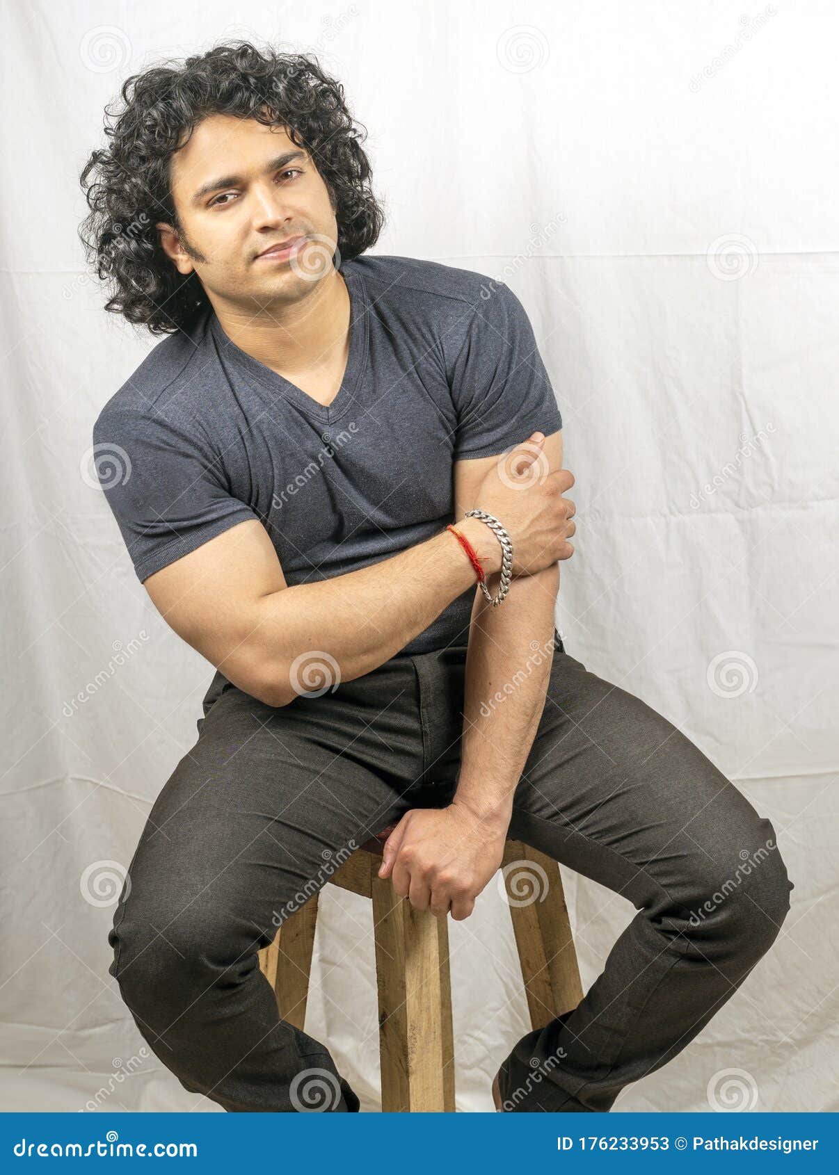 Young Asian Male Model Sitting Pose Stock Image - Image of beauty ...