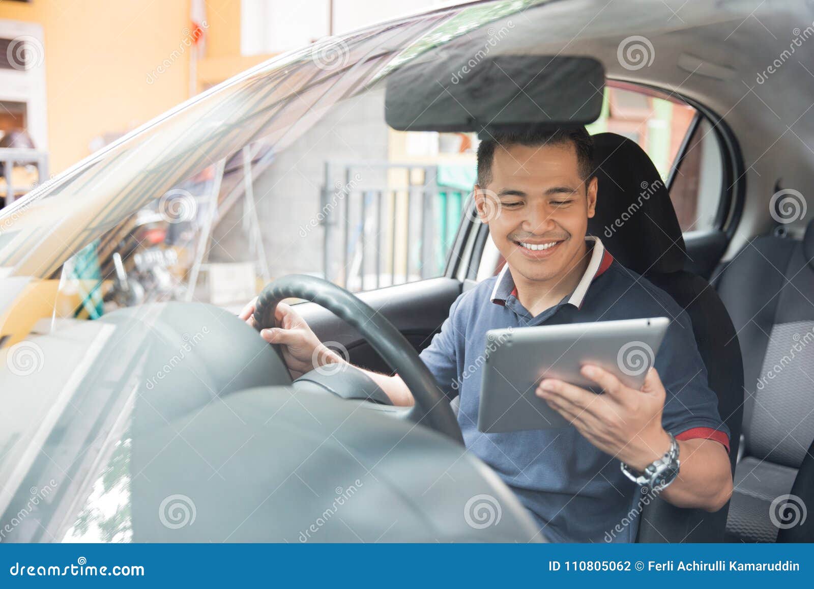 Male using tablet pc stock photo. Image of connect, touch - 110805062