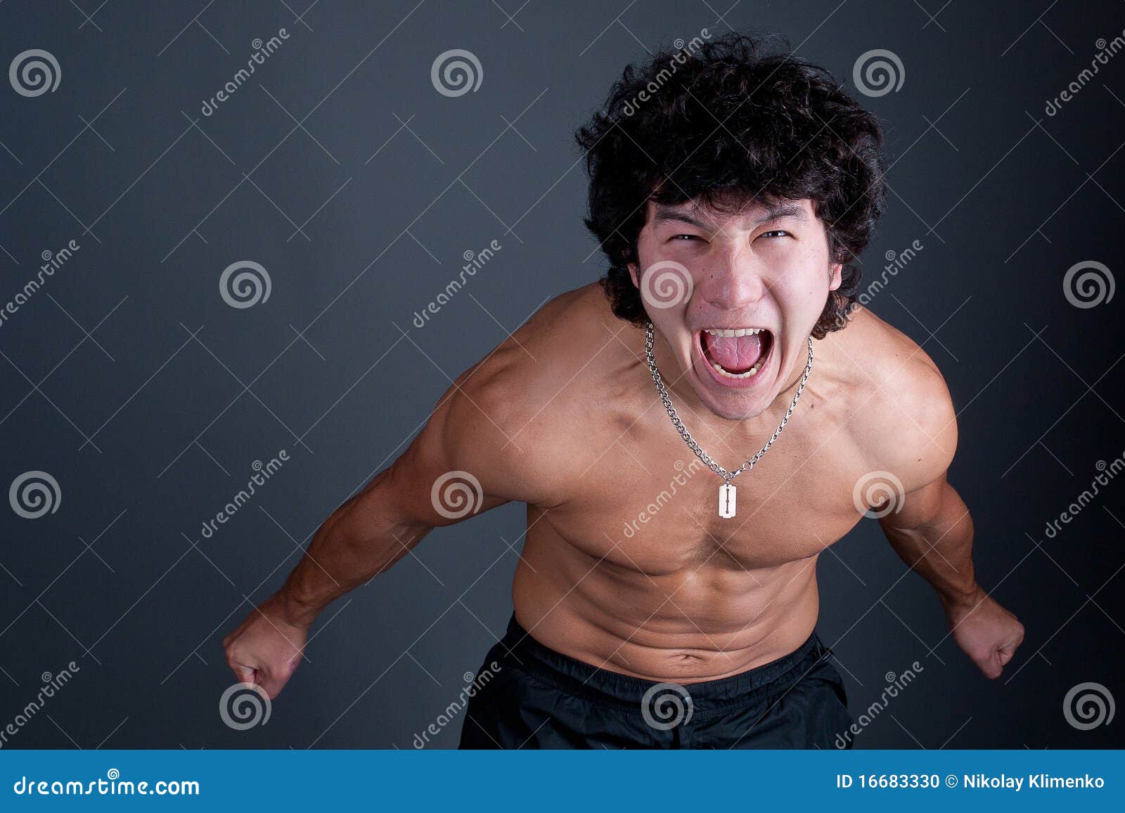 Young asian man crazy stock photo. Image of shout, male - 16683330