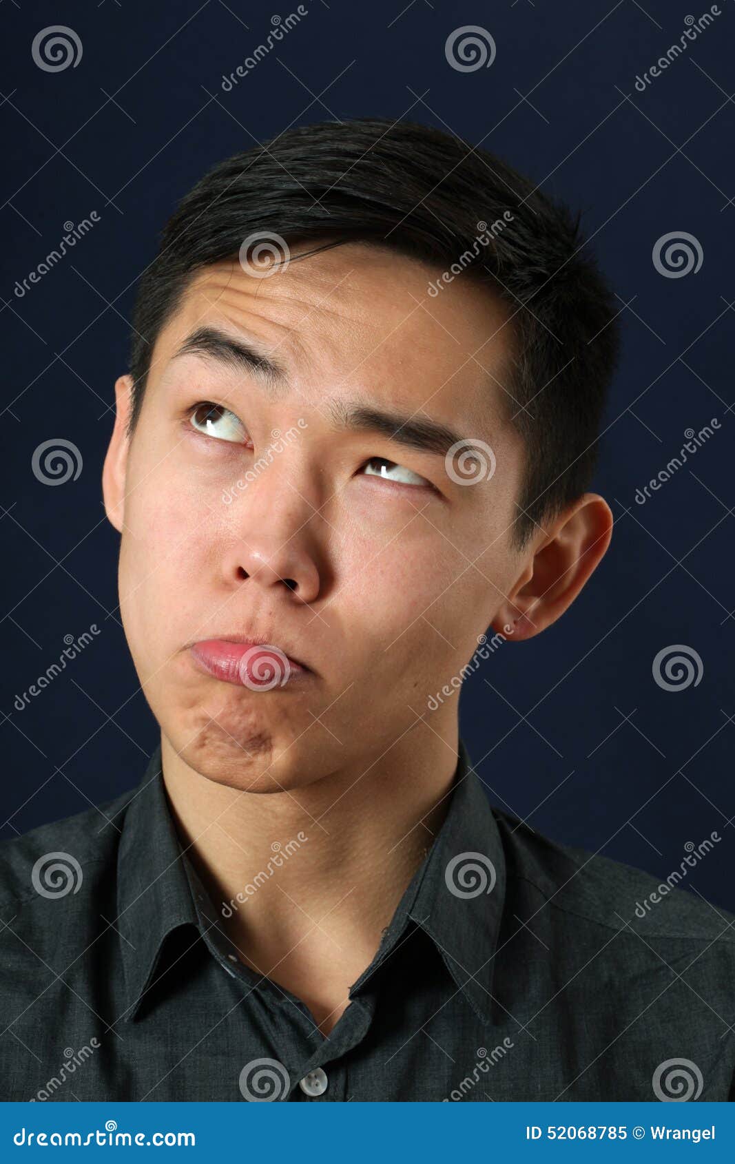 Young Asian Man Making Face Stock Image - Image of adult, astonished ...