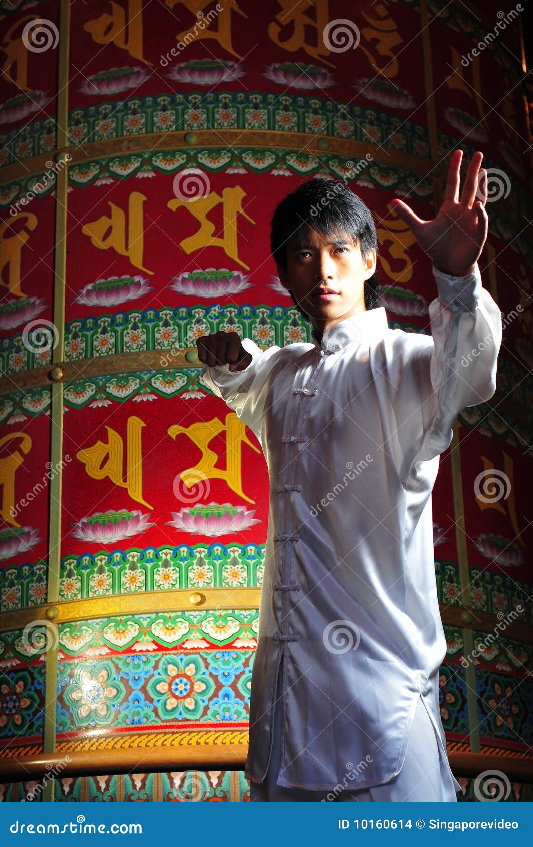 Young Asian Man Practicing Martial Arts Stock Photo - Image of kungfu ...