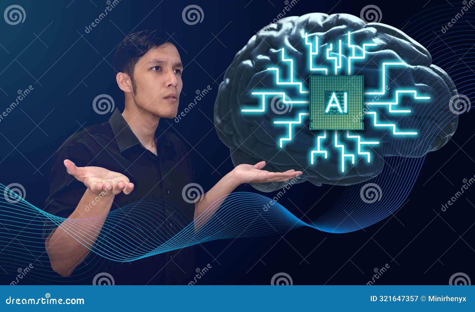 Young Asian Man Raising Concern Regarding the Ethical Usage of ...