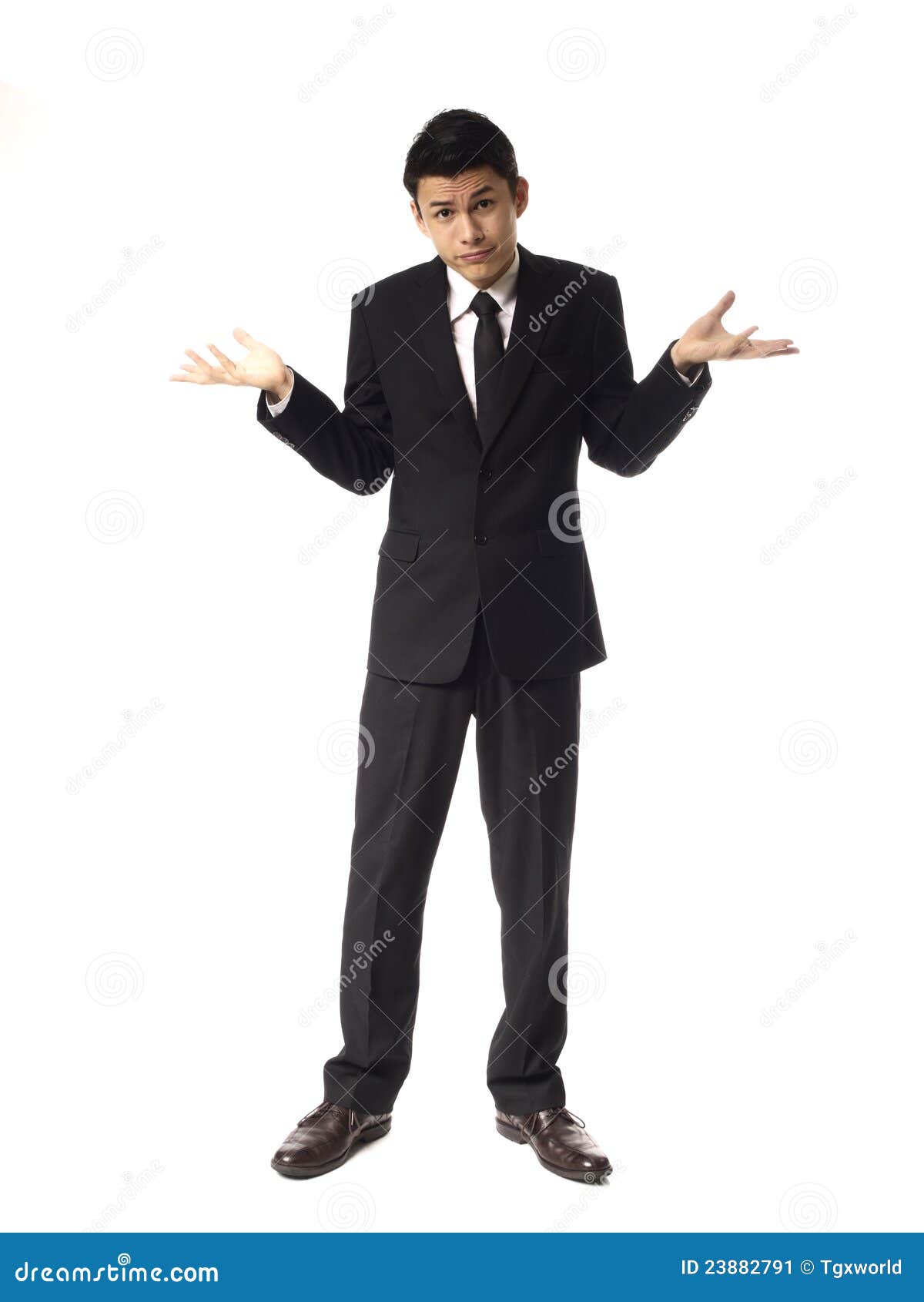 Young Asian Man shrugging stock image. Image of shrug - 23882791