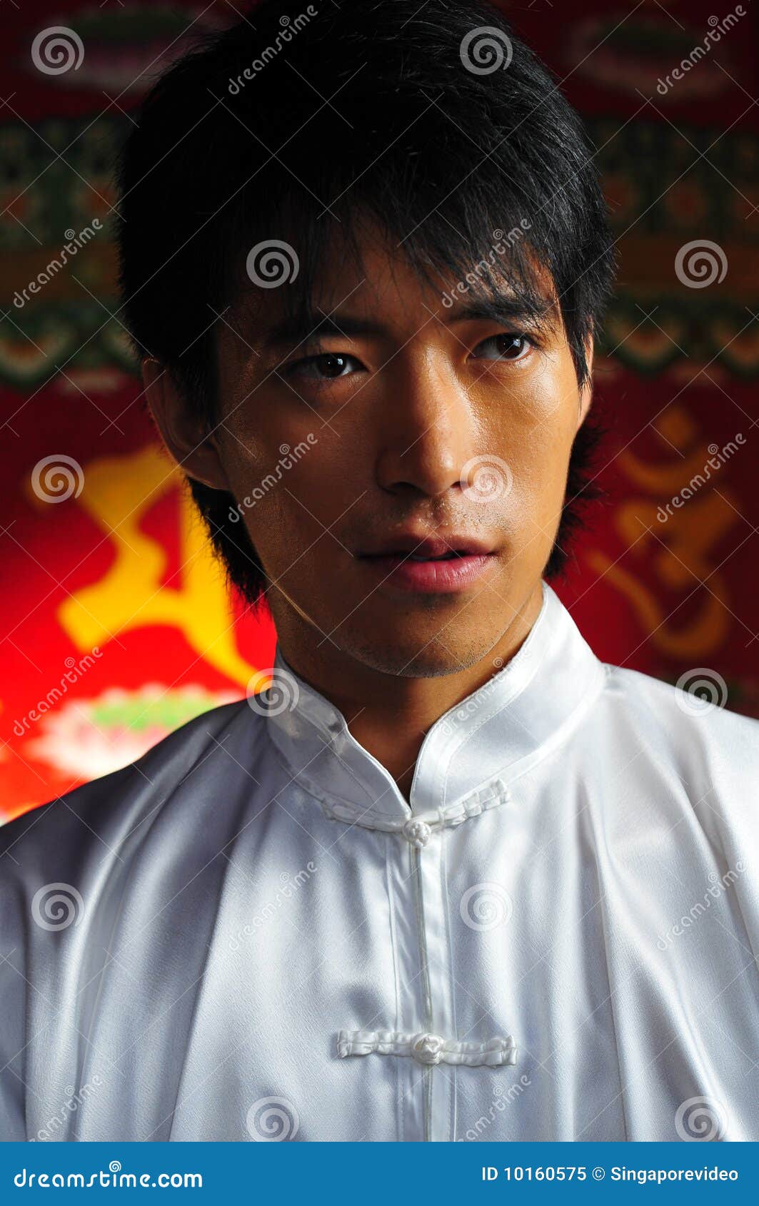 Young Asian Man in Traditional Clothing Stock Image - Image of martial ...