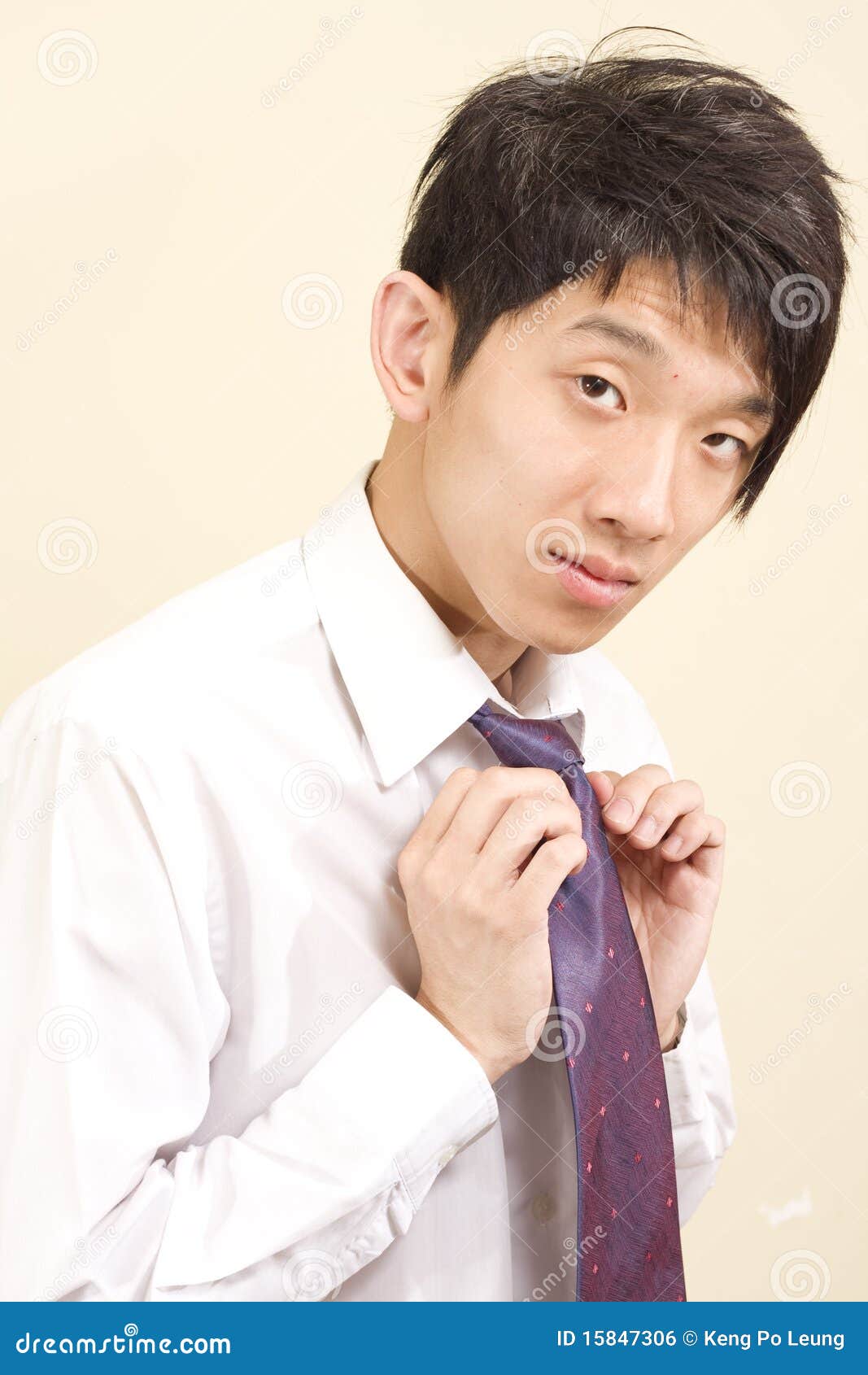 Young Asian Man Wearing Suit Stock Photo - Image of thinking, asian ...