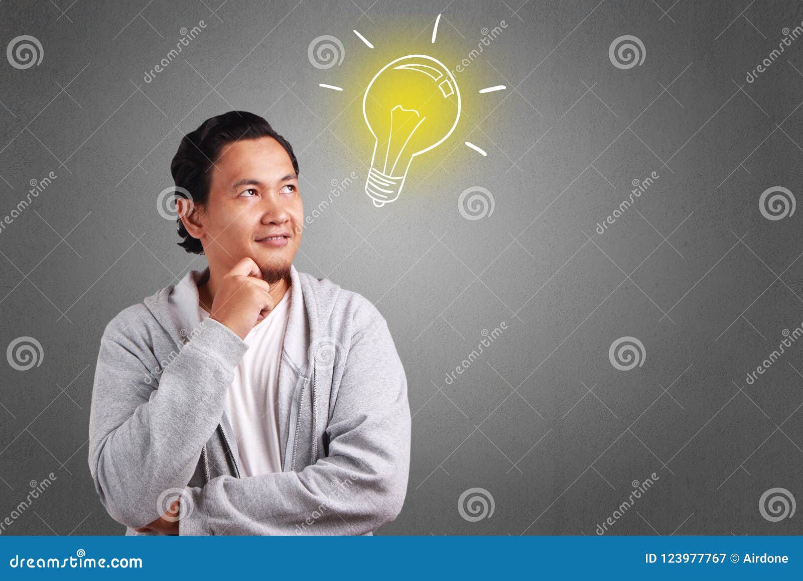 Young Man with Idea stock image. Image of imagination - 123977767