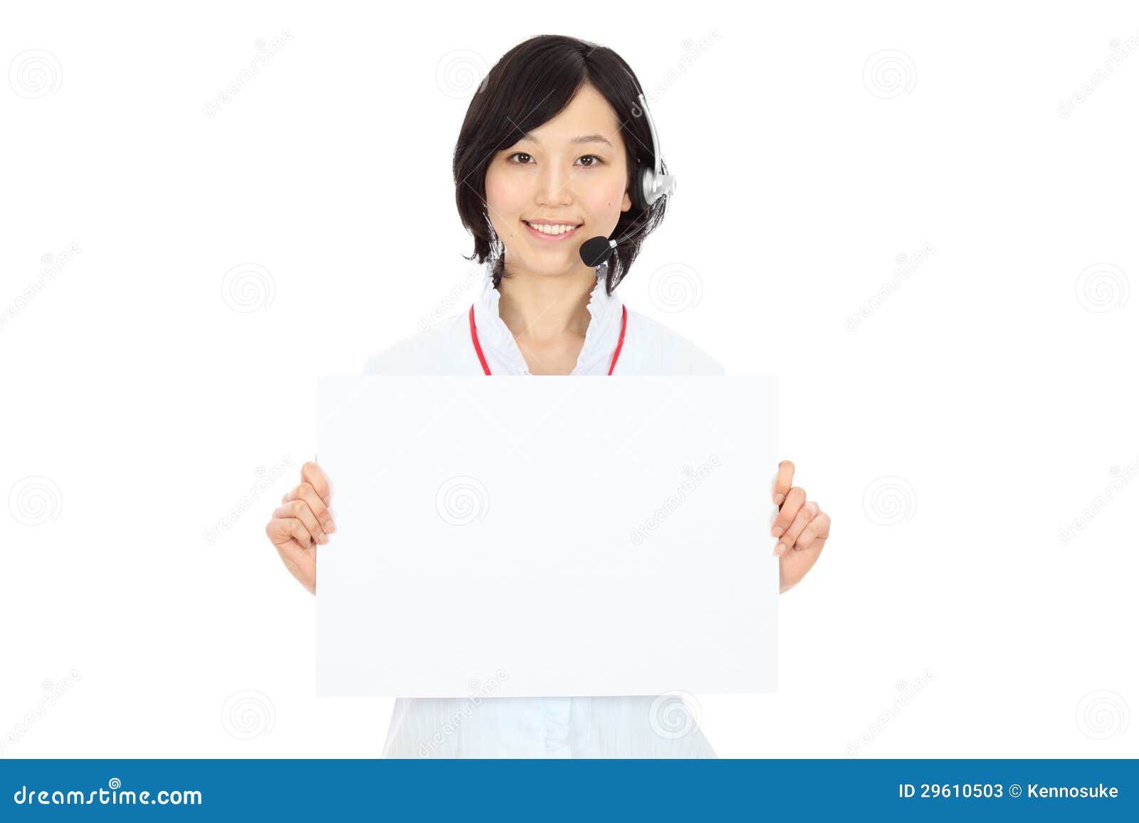 Young Asian operators stock image. Image of isolated - 29610503