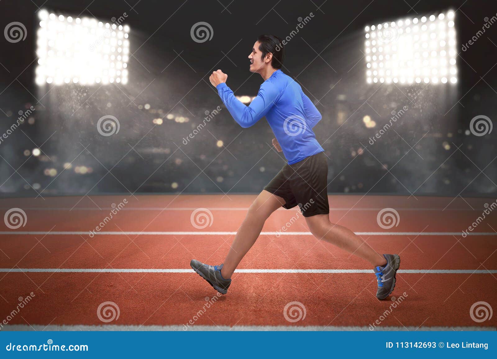 Young Asian Runner Man Running Stock Image - Image of running, runner ...