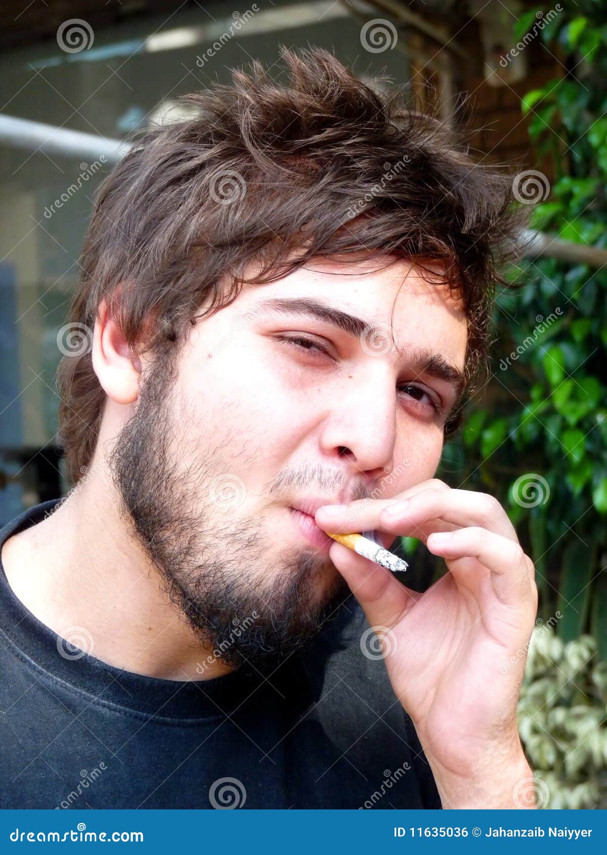 Young Asian Smoker stock photo. Image of lips, habit - 11635036