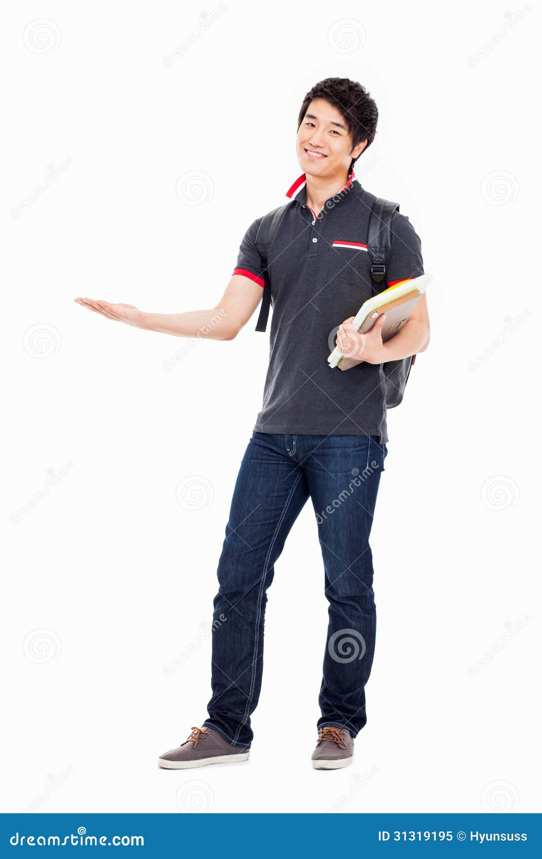 Young Asian Student Present Something Stock Image - Image of ...
