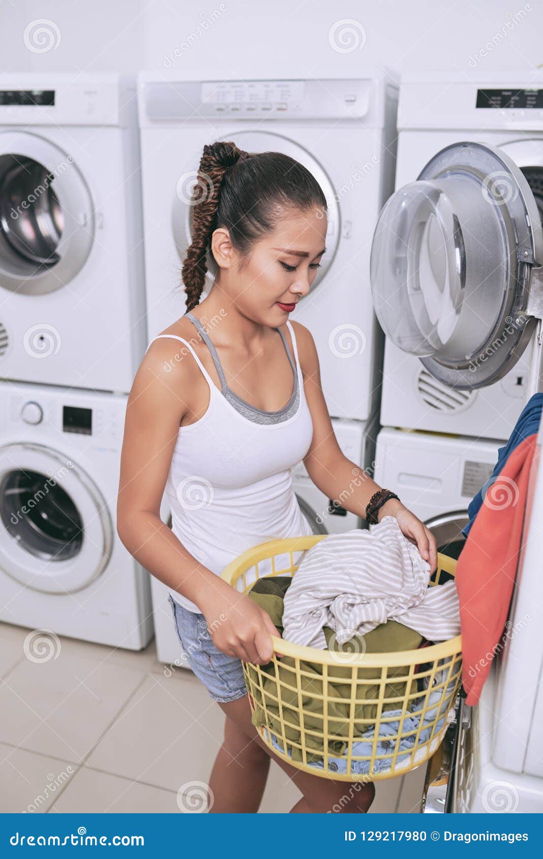 Unloading washing machine stock photo. Image of machine - 129217980