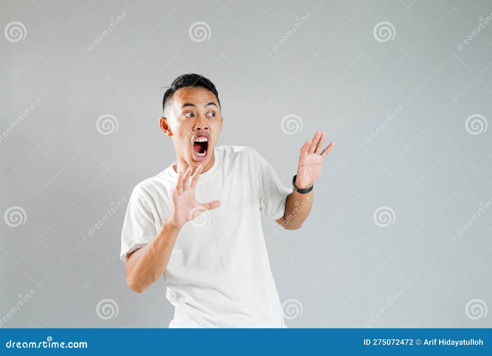 A Young Asian Was Showing a Shocked Expression Stock Photo - Image of ...