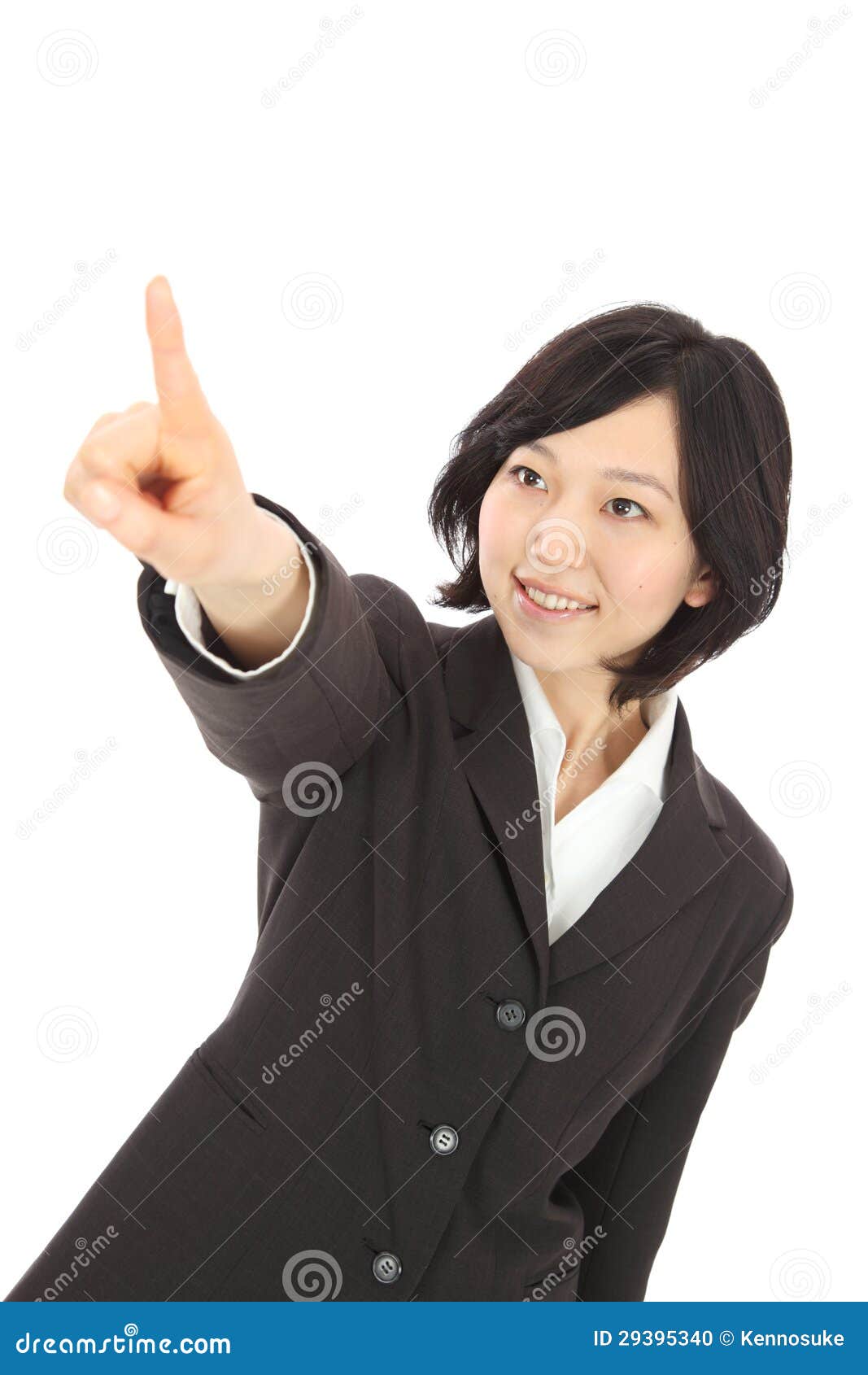 Young asian woman pointing stock photo. Image of asian - 29395340
