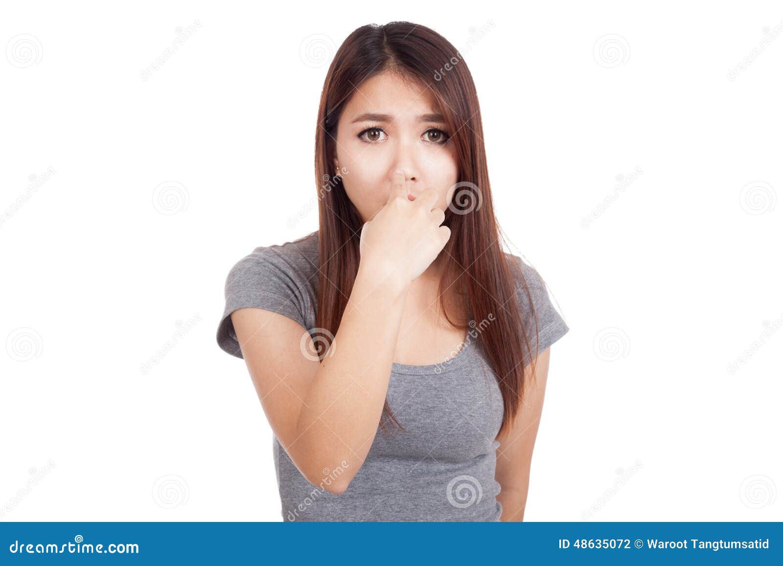 Young Asian Woman Pointing Questioningly at Herself Stock Photo - Image ...
