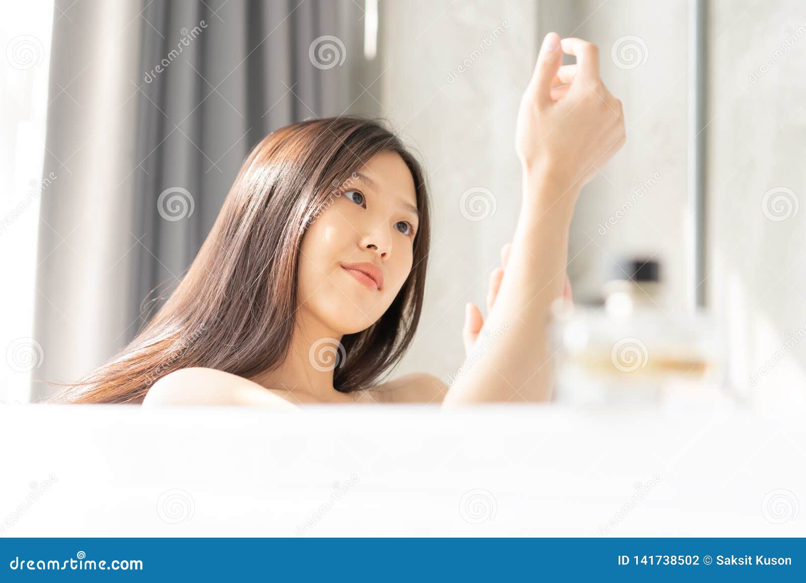 Young Asian Woman Relaxing in a Bath. Stock Photo - Image of healthy ... Young Asian Woman Relaxing in a Bath. Stock Photo - Image of healthy ...