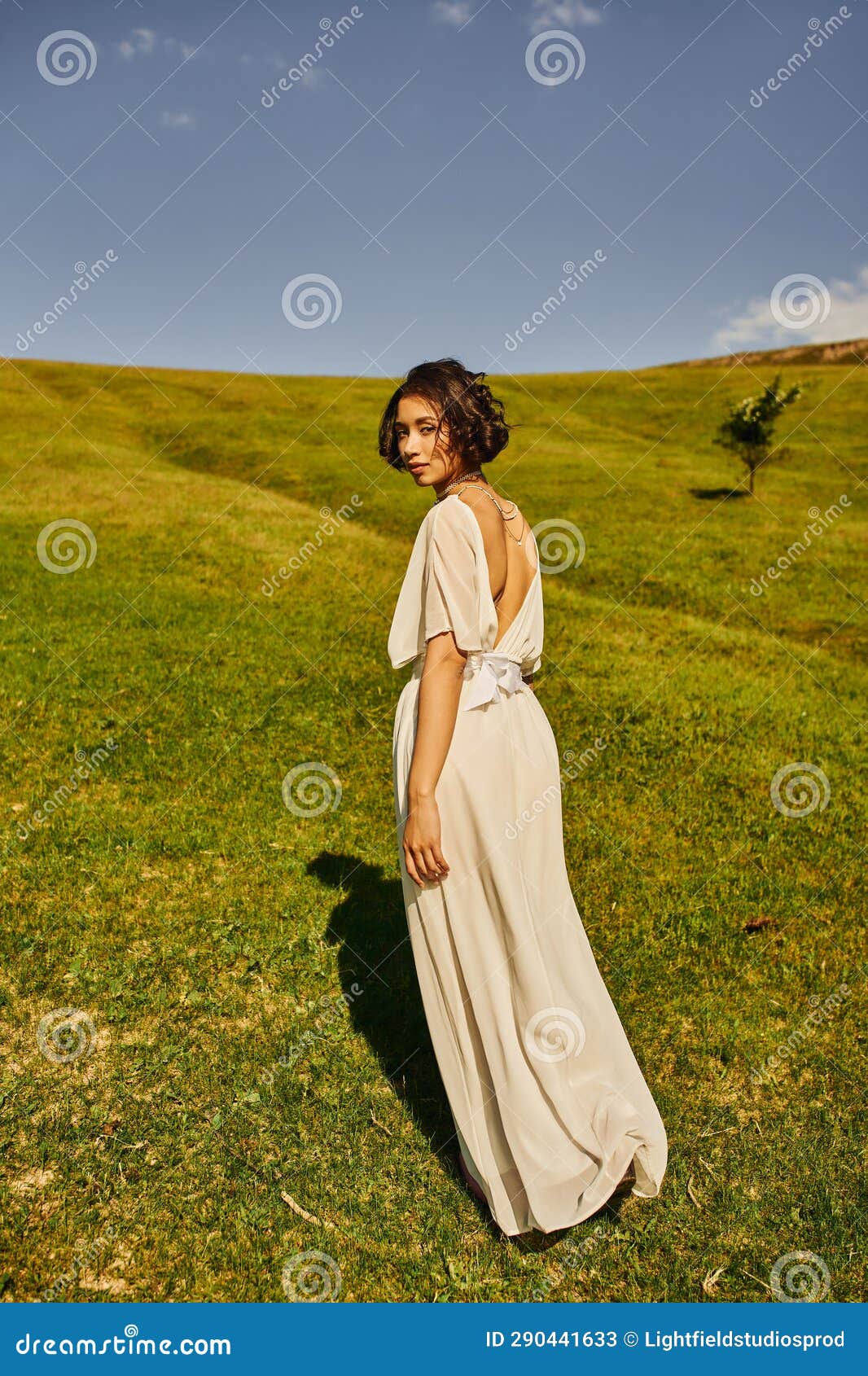 Young Asian Woman In White Wedding Stock Image Image Of Romantic