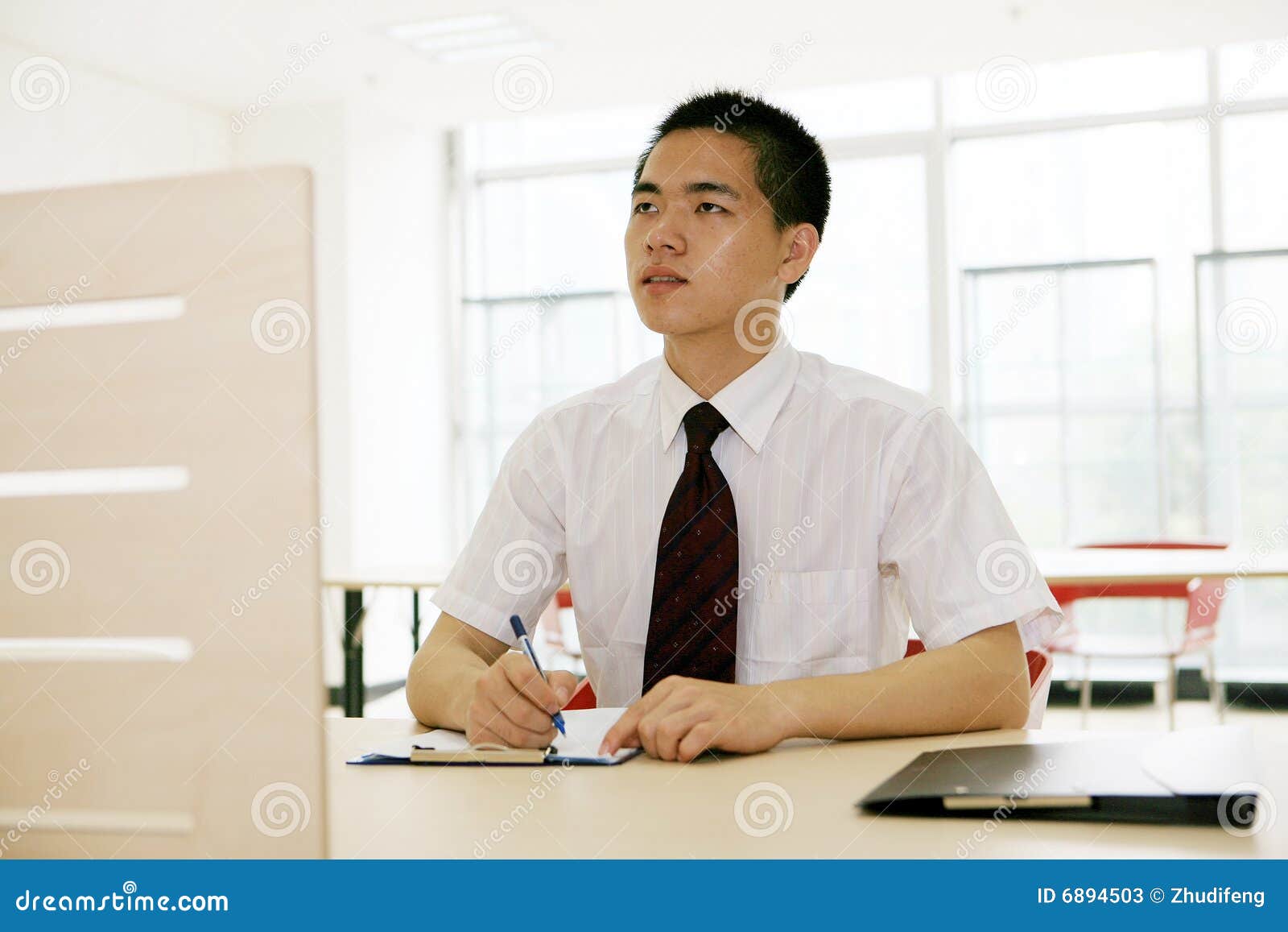 Young Asian Working in Office Stock Image - Image of career, desk: 6894503