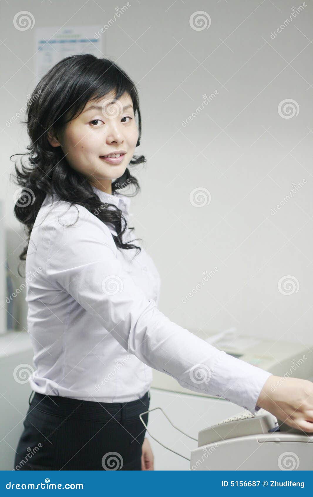 Young Asian Working with Print Stock Image - Image of photocopy ...