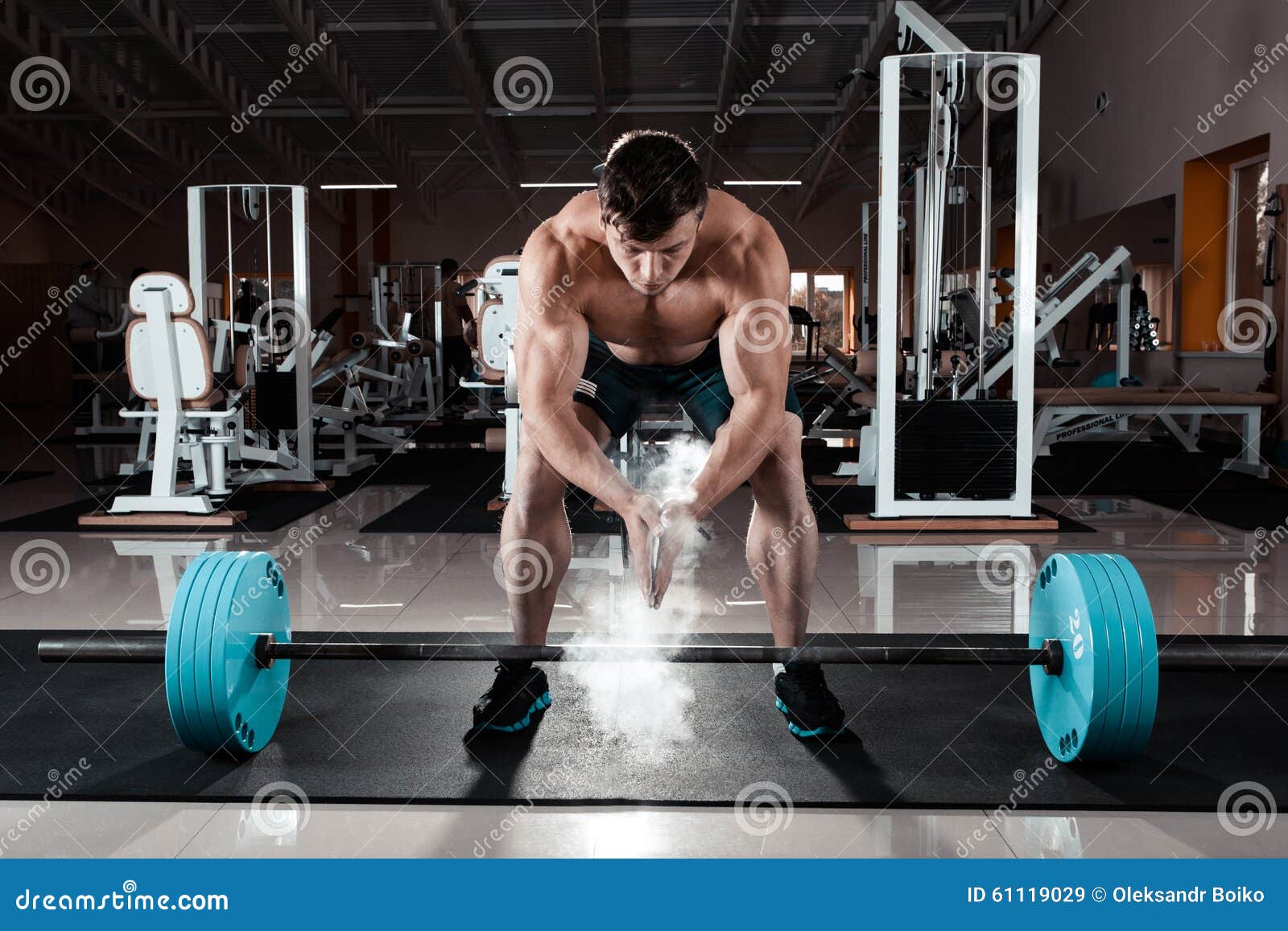 Young athlete stock image. Image of athlete, powder, hands - 61119029
