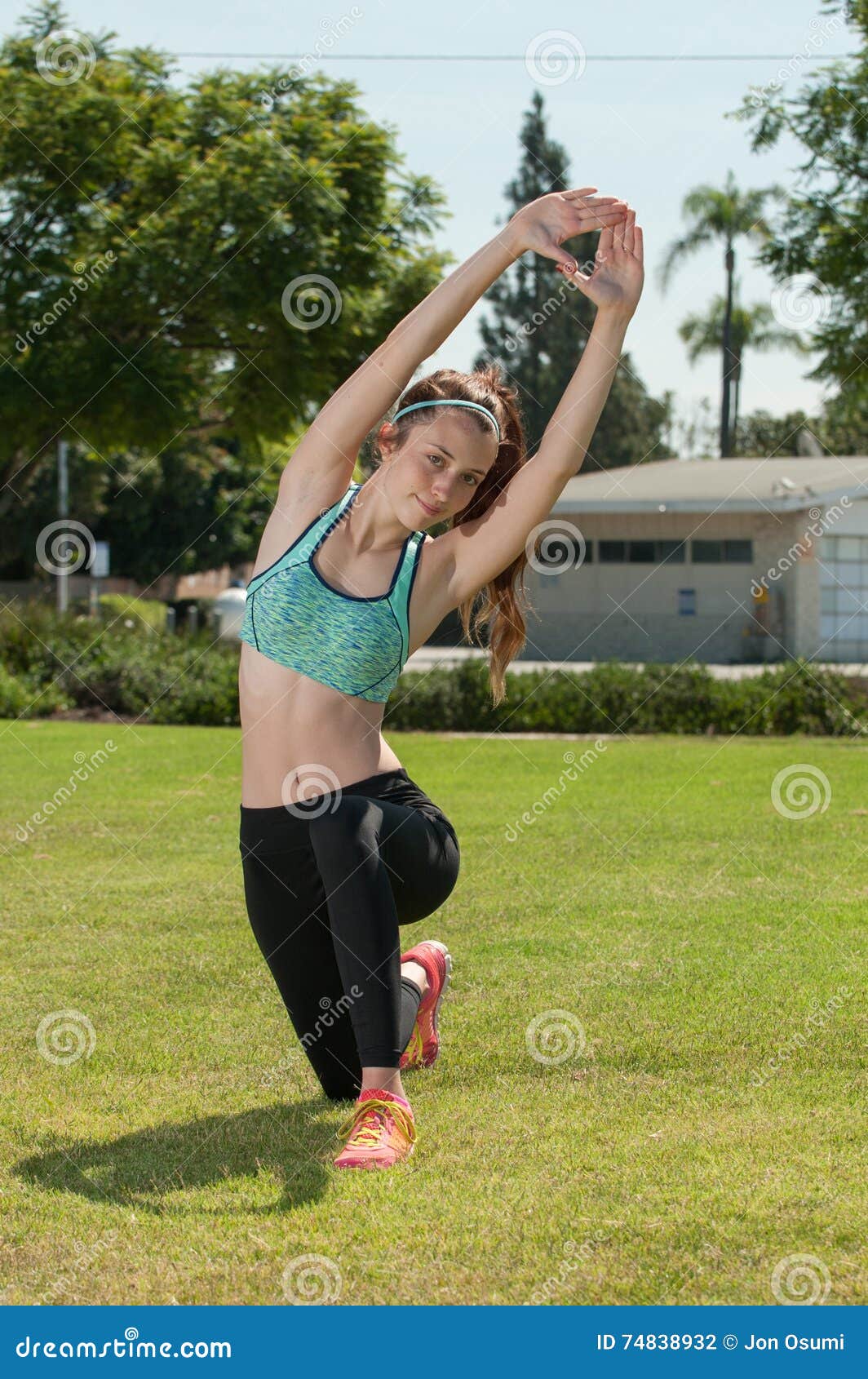 Young Athlete Lunging Forward Stock Photo - Image of young, runner ...