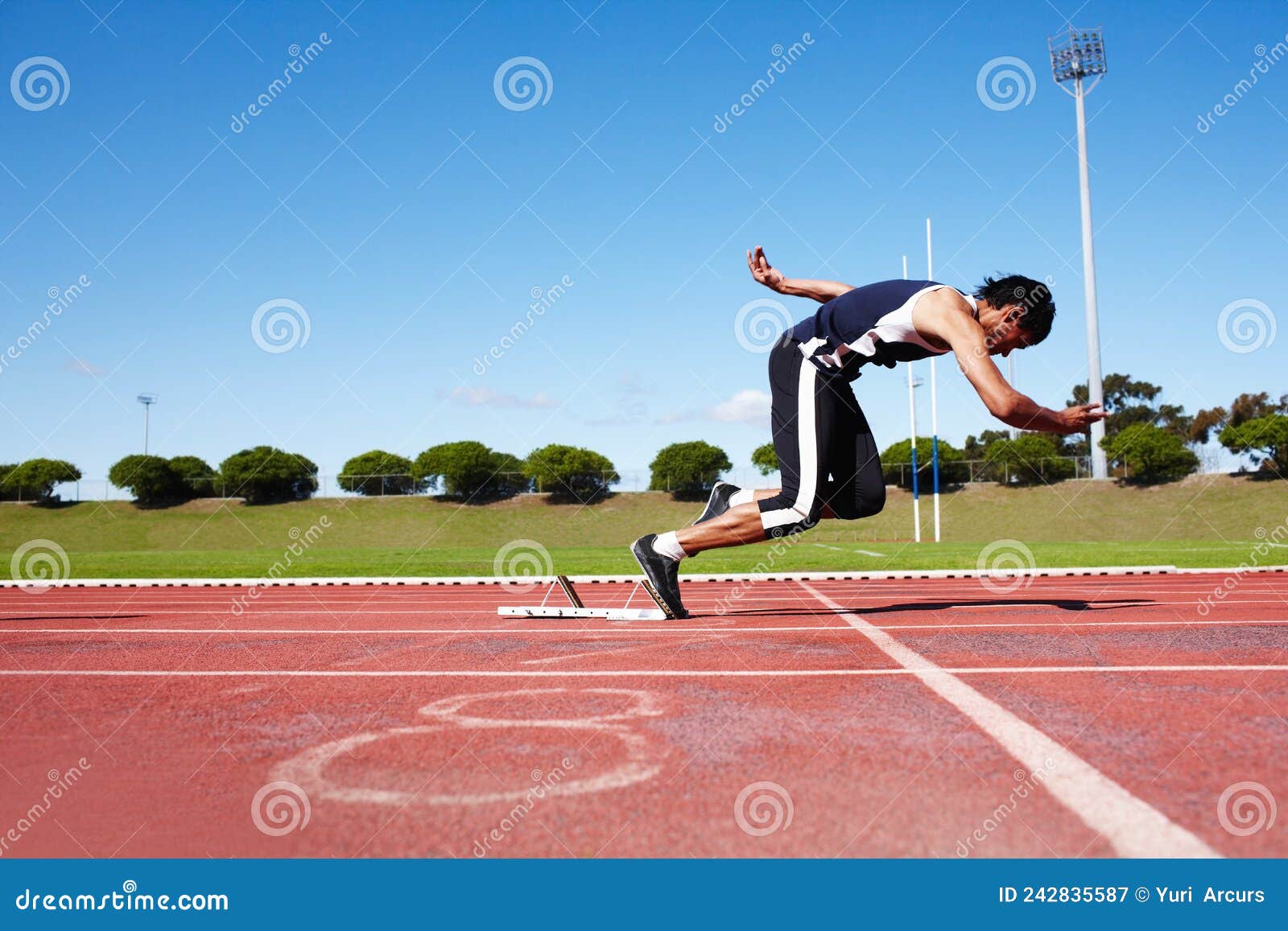 Ready To Run. a Young Athlete Ready To Run a Race. Stock Image - Image ...