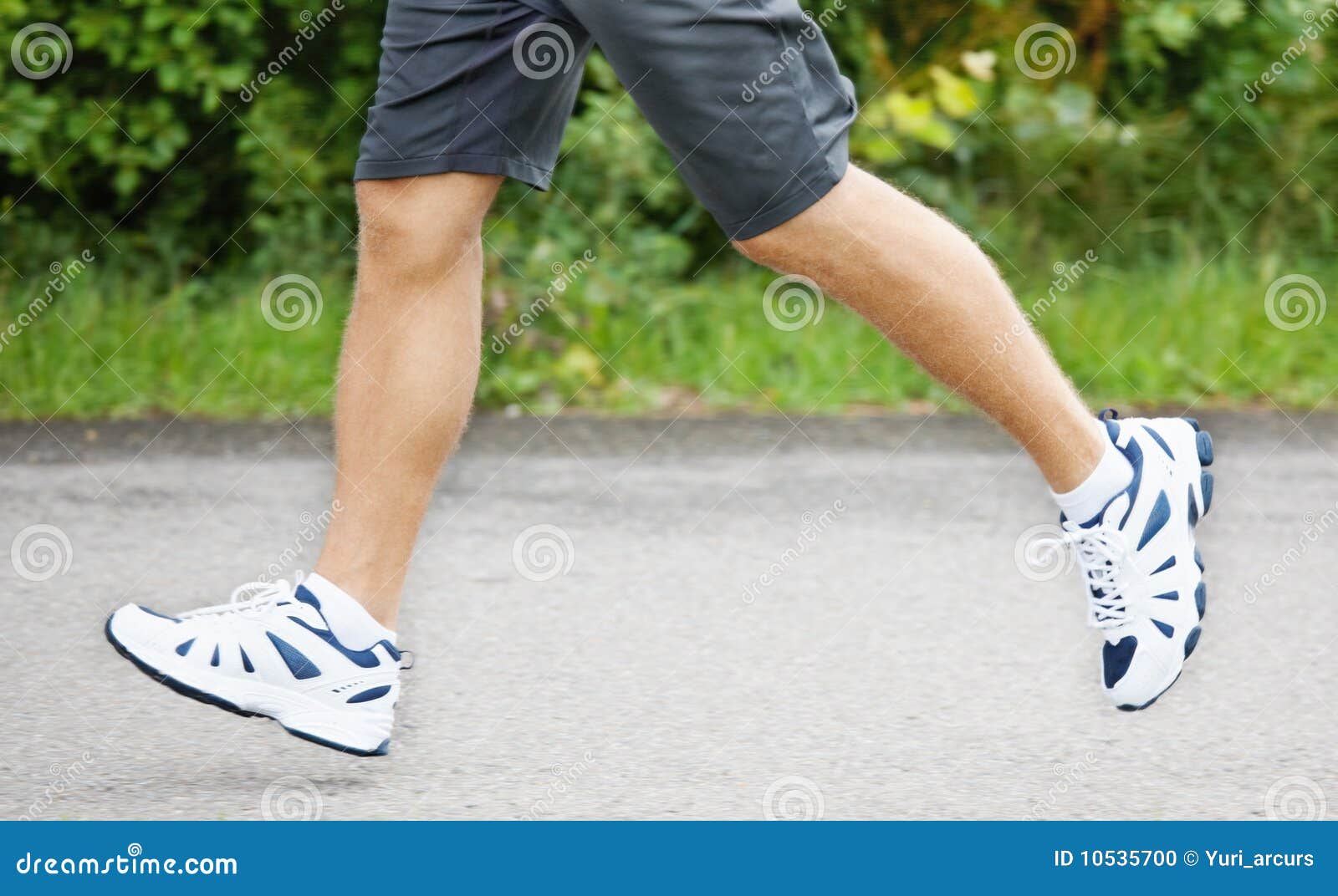 Young Athlete Running, Focus on Legs Stock Photo - Image of action ...