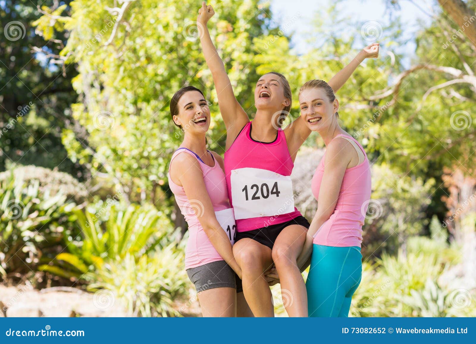 Young Athlete Women Cheering after Victory Stock Photo - Image of ...