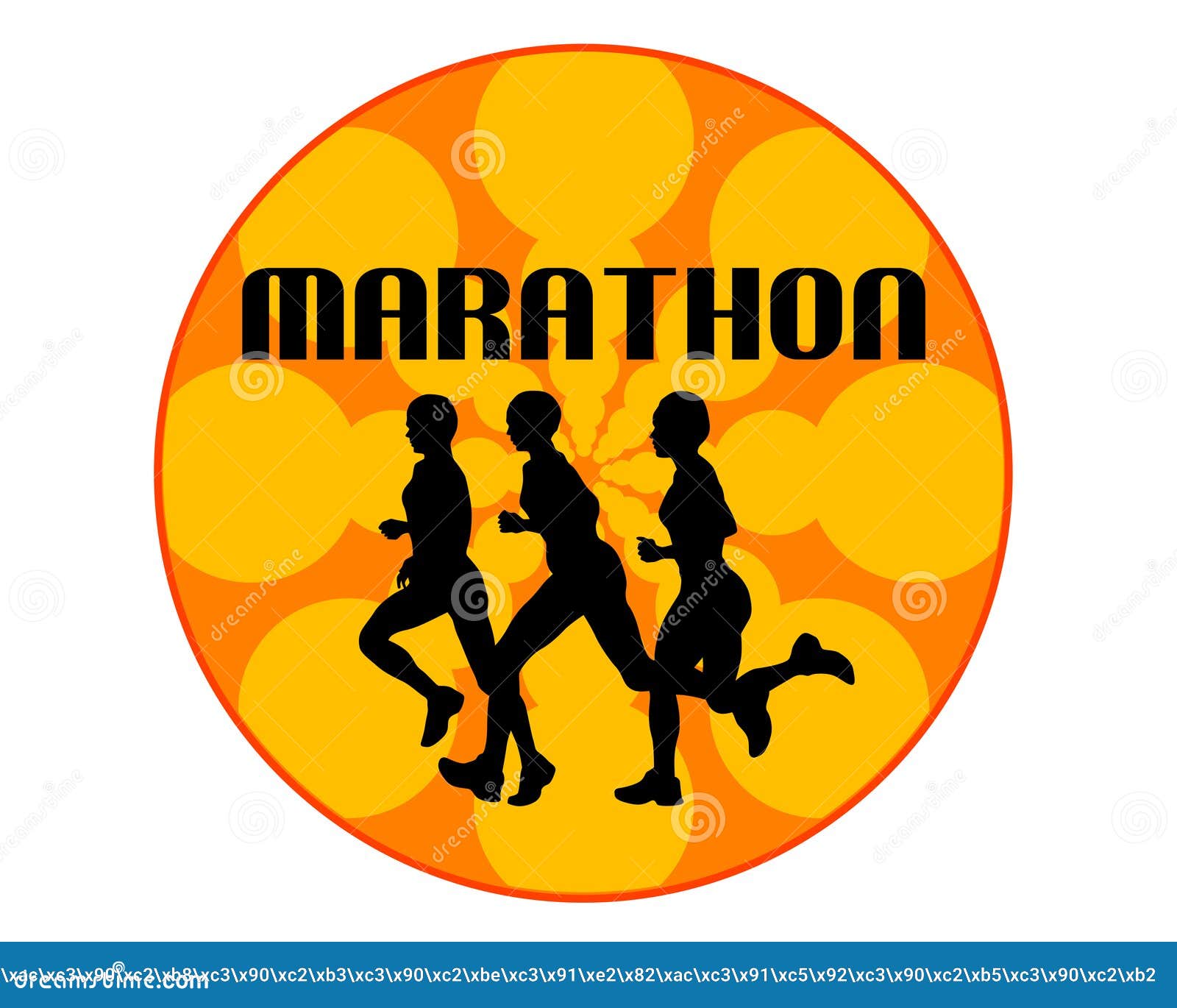 Marathons logo three stock vector. Illustration of running - 219683273