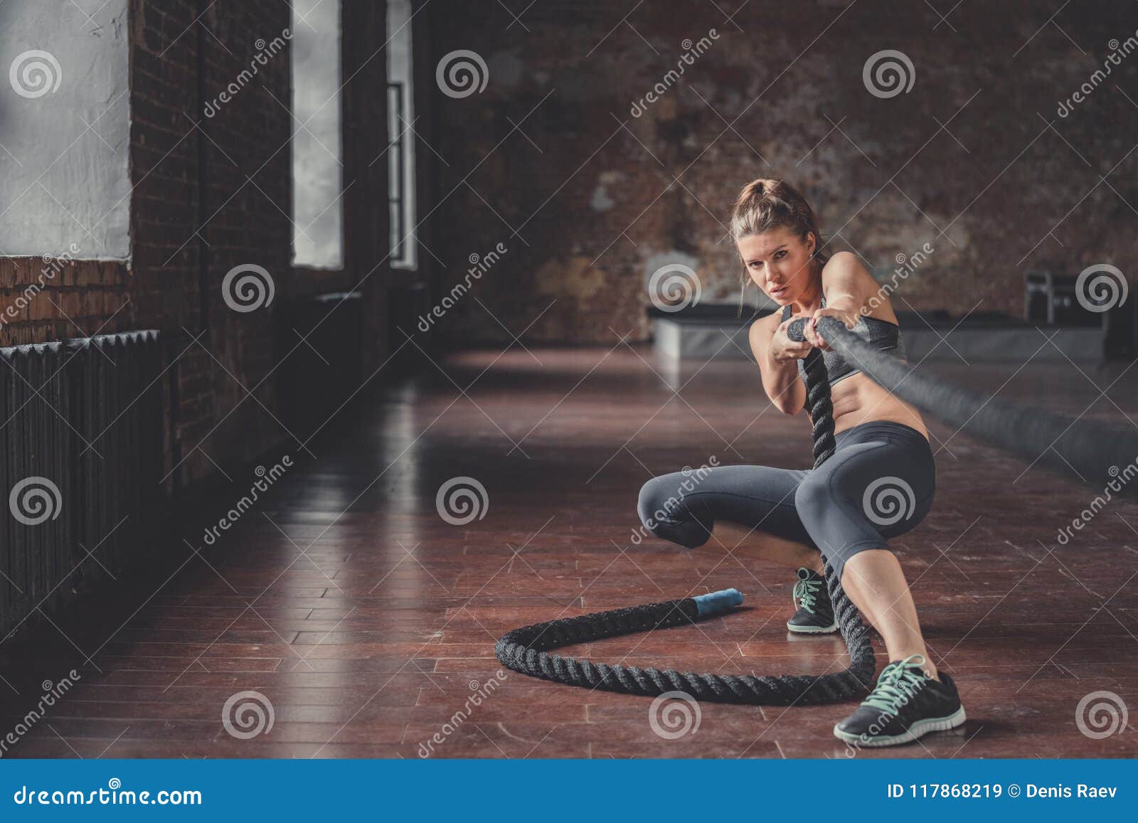 Young Athletic Girl with a Rope Stock Image - Image of athlete, health ...