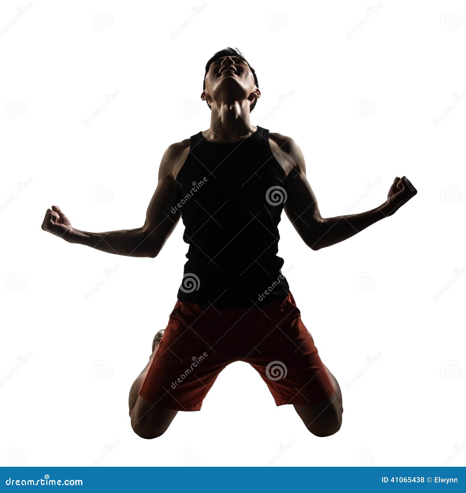 Young Athletic Man Kneeling Stock Photo - Image of kneeling, fitness ...
