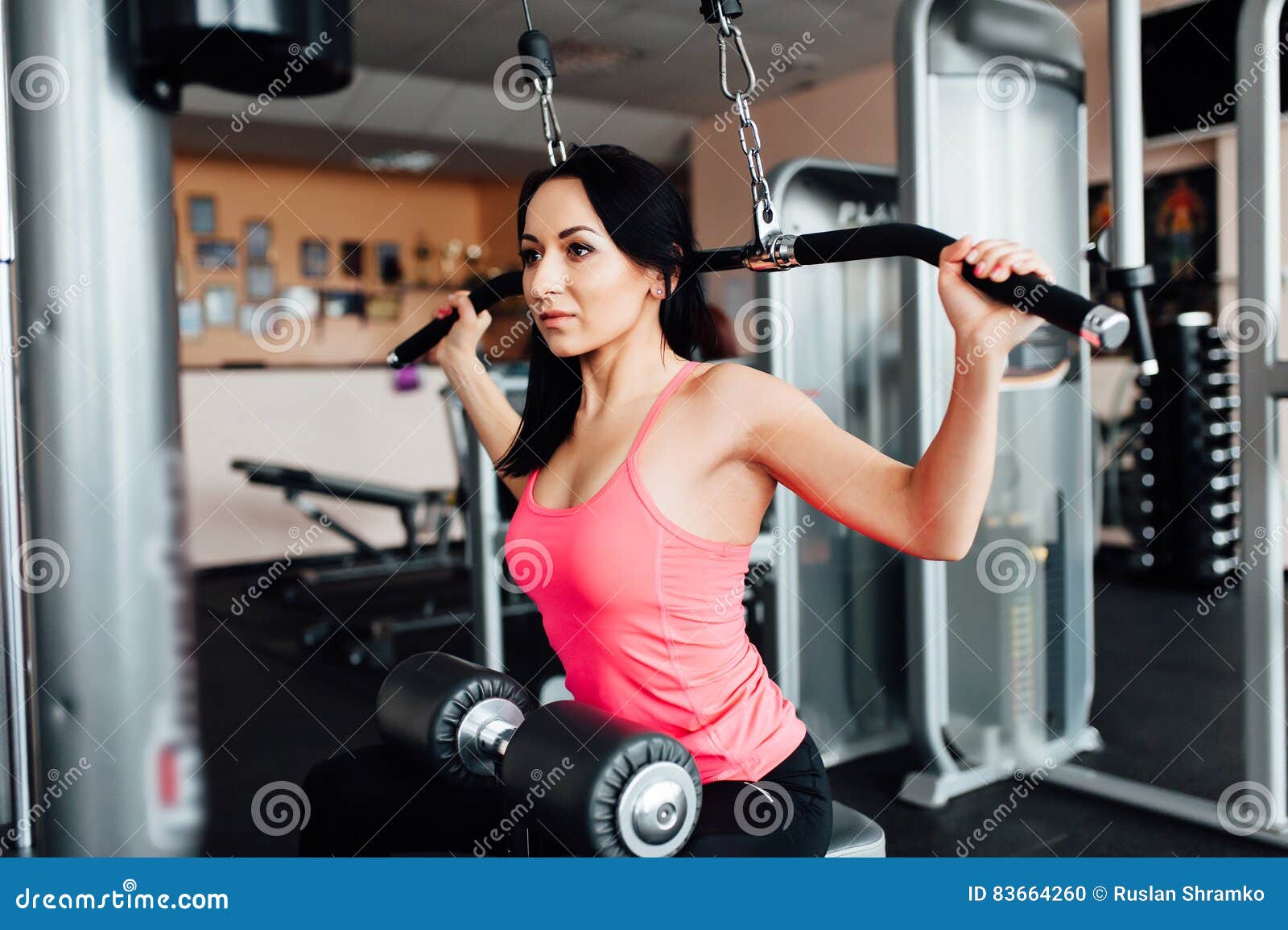 Young Athletic Woman in the Gym Stock Photo - Image of face, girl: 83664260