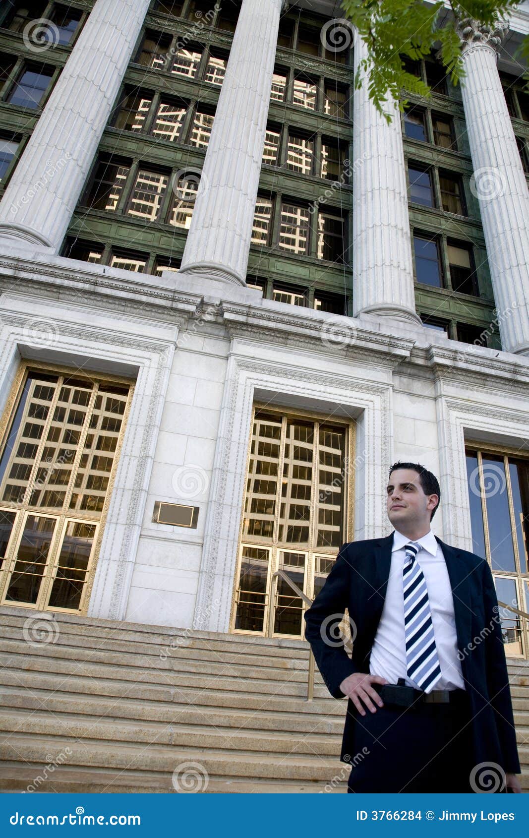 Young Attorney in Front of Courthouse Stock Photo - Image of lawyer ...