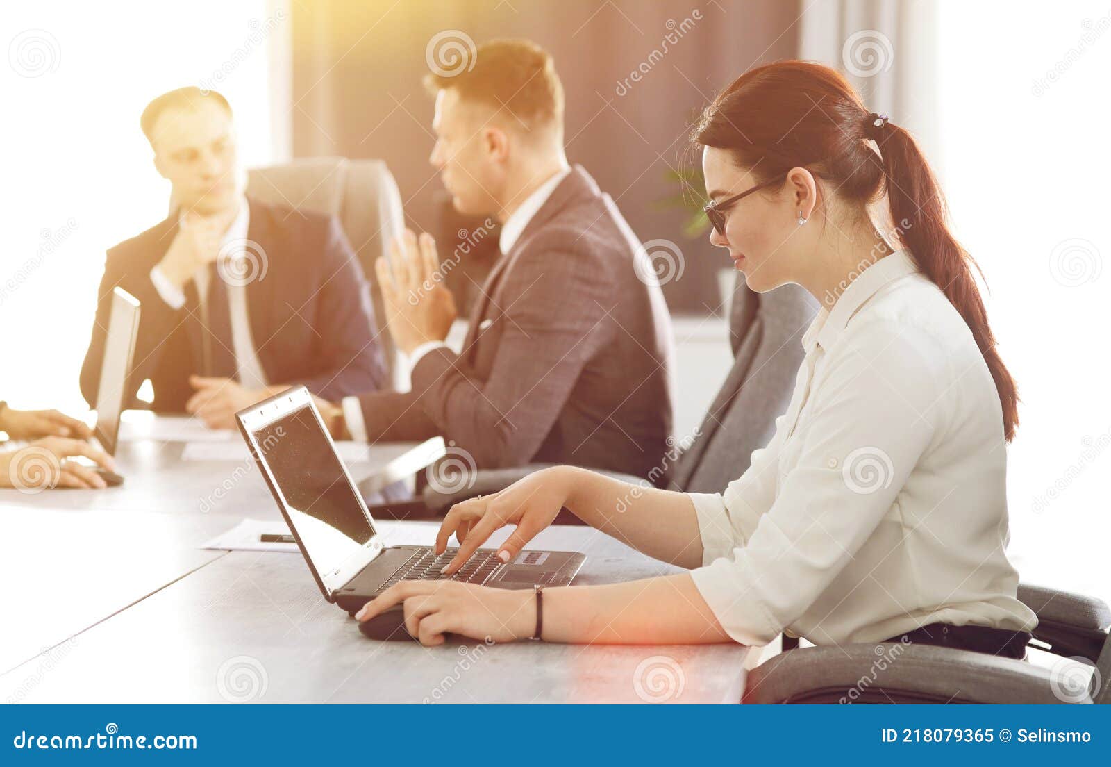Young Attractive Business Woman Working in the Office, Developing Her ... Young Attractive Business Woman Working in the Office, Developing Her ...