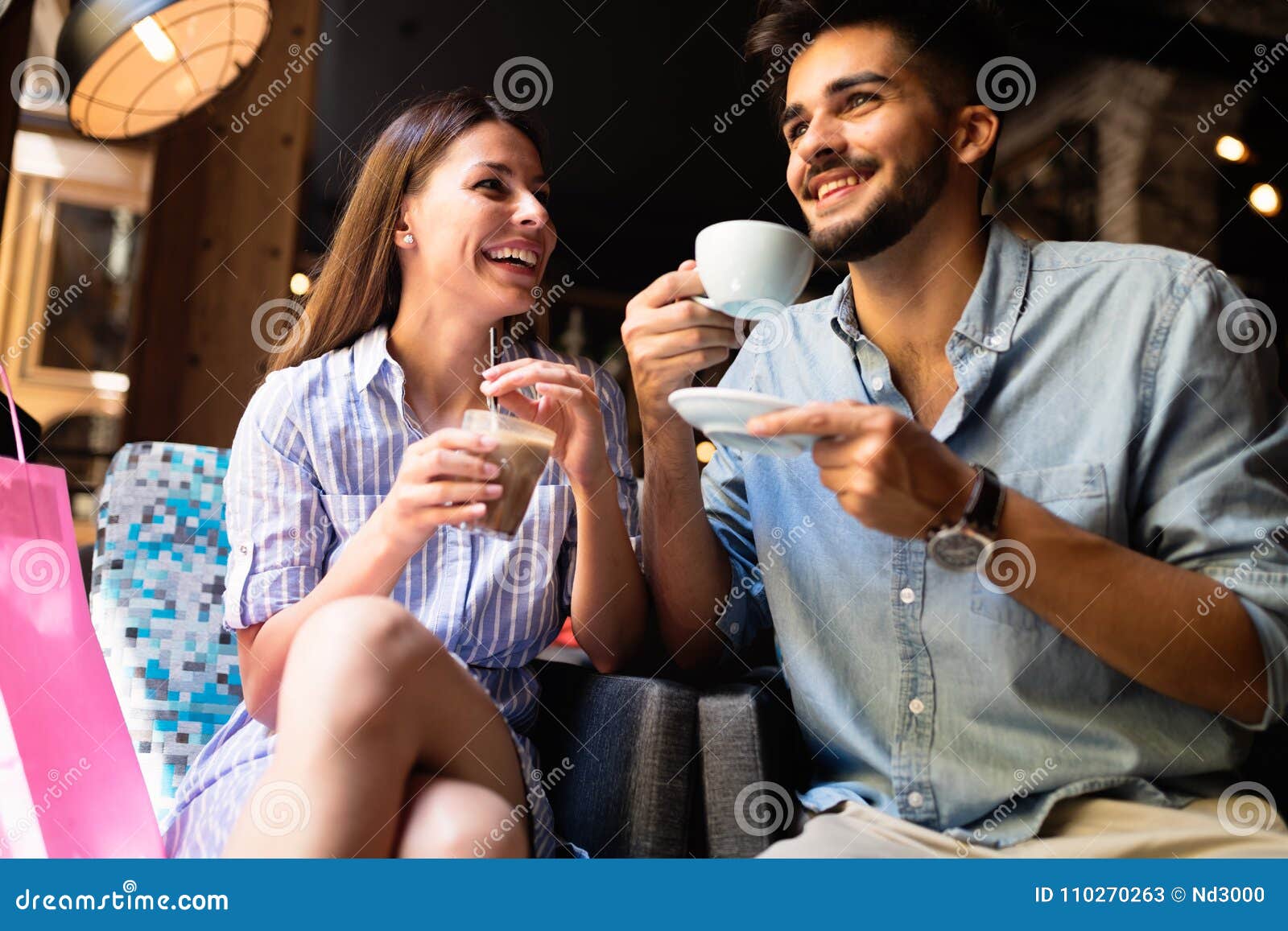 Young Attractive Couple on Date in Coffee Shop Stock Image - Image of ... Young Attractive Couple on Date in Coffee Shop Stock Image - Image of ...