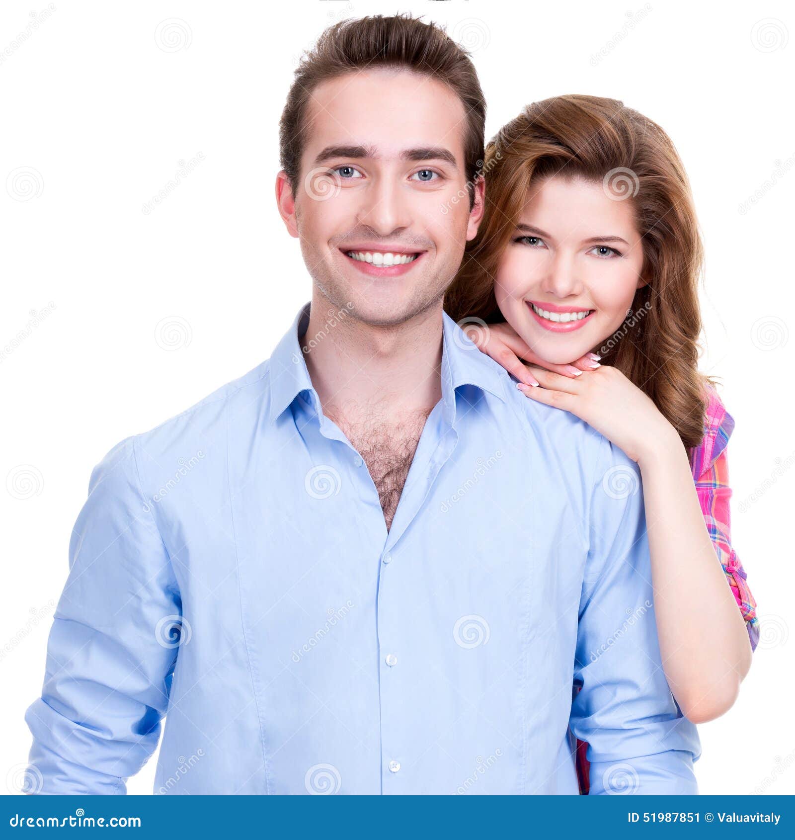 Young Attractive Couple Standing In Studio. Stock Image - Image of life ... Young Attractive Couple Standing In Studio. Stock Image - Image of life ...