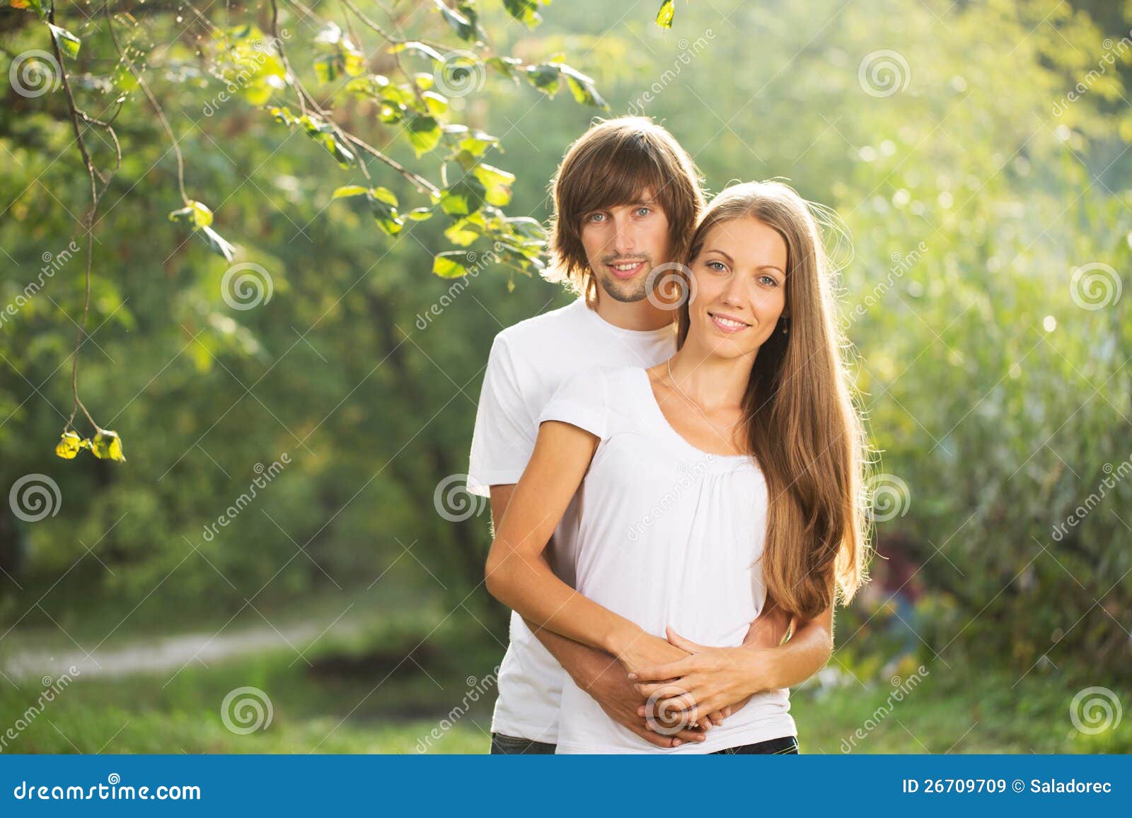 Young Attractive Couple Together Outdoors Stock Image Image Of Flirt