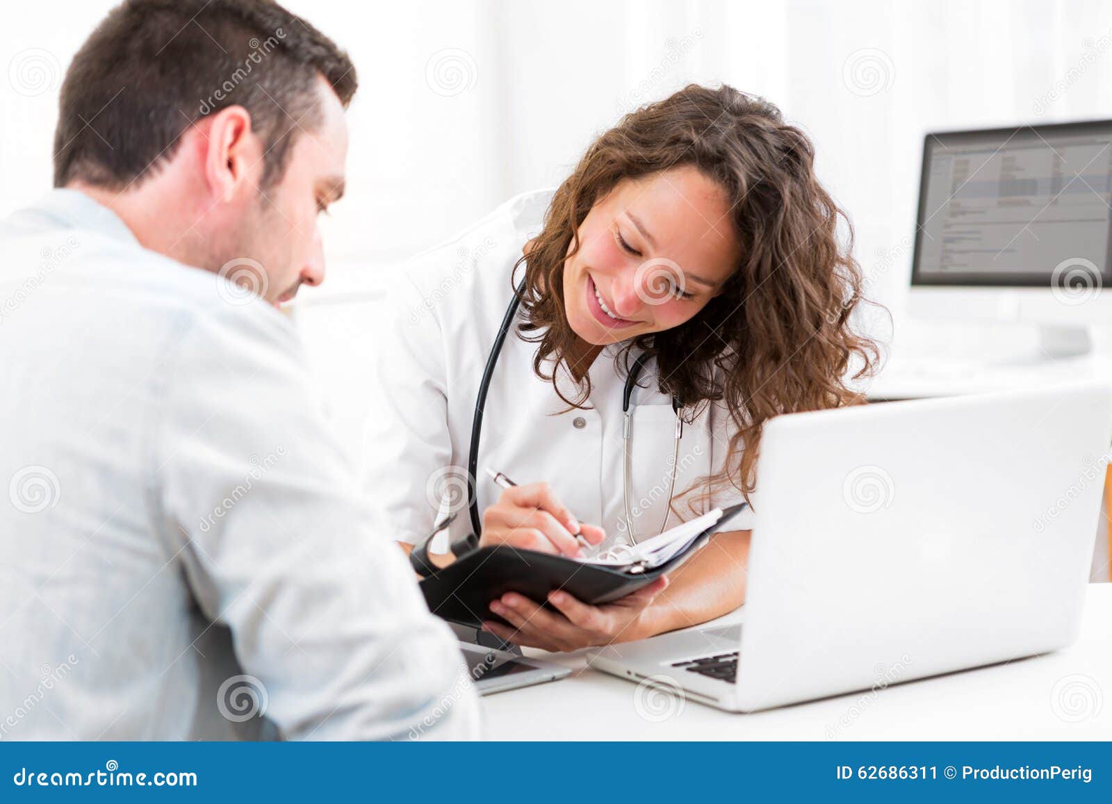 Young Attractive Doctor Dating Next Appointment Stock Image - Image of ...