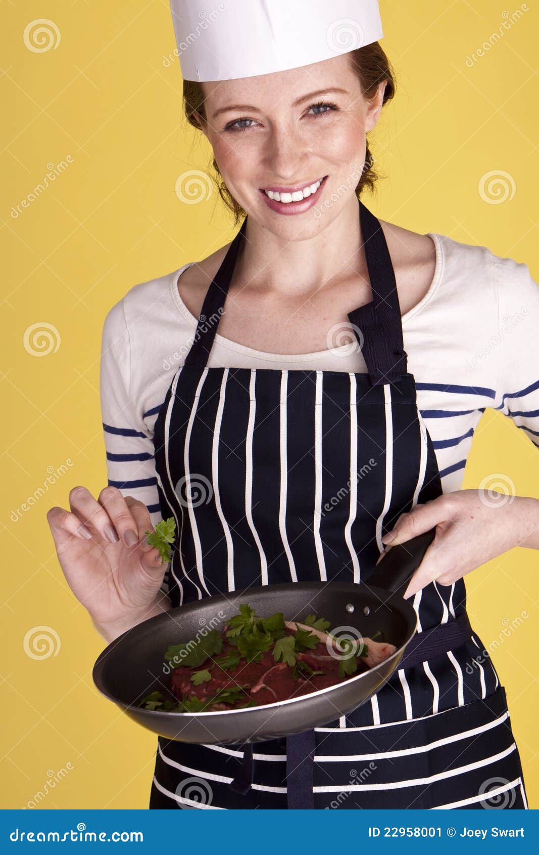 Young and Attractive Female Chef. Stock Image - Image of female ...