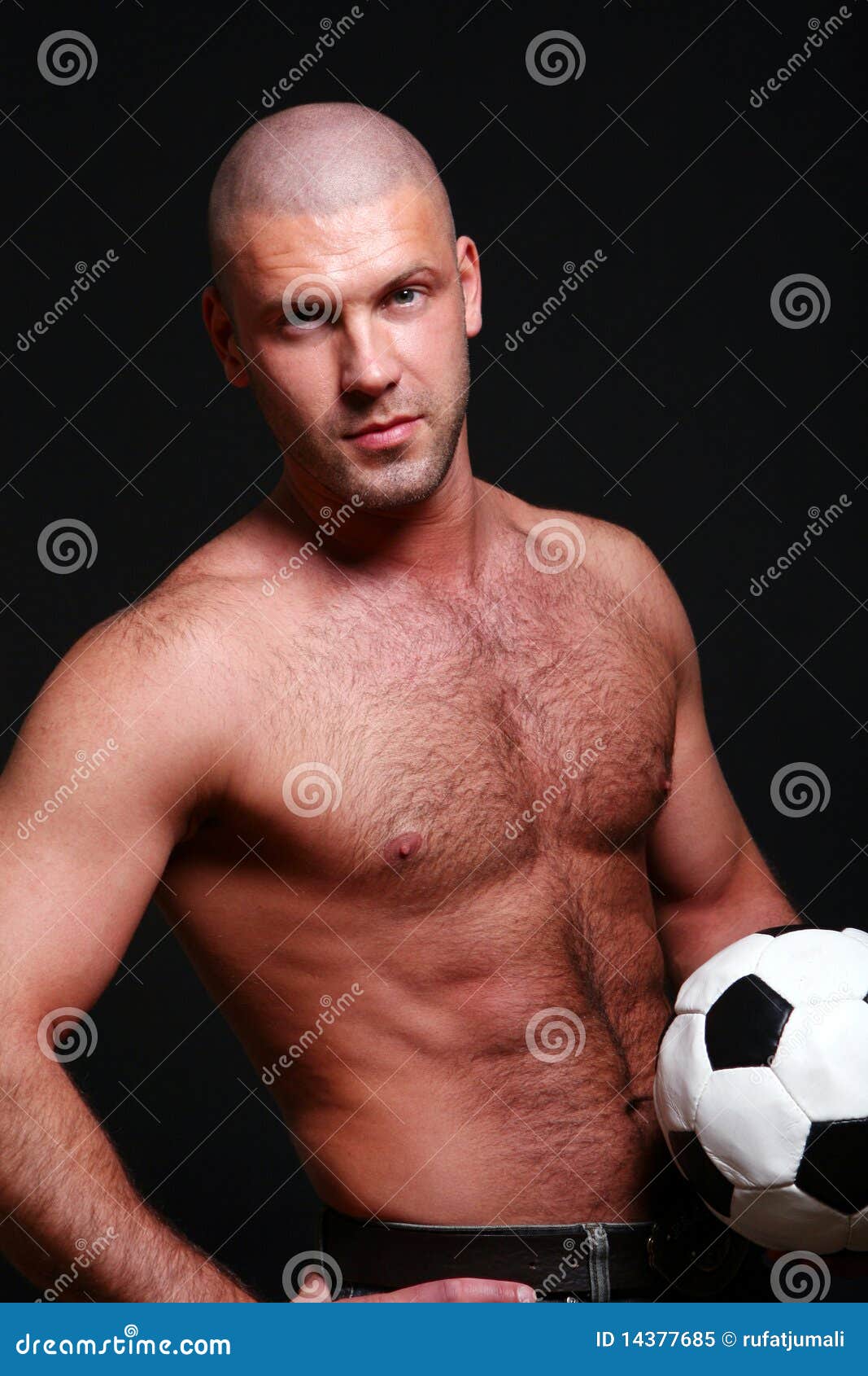 Young and Attractive Football Player Stock Image - Image of model ...