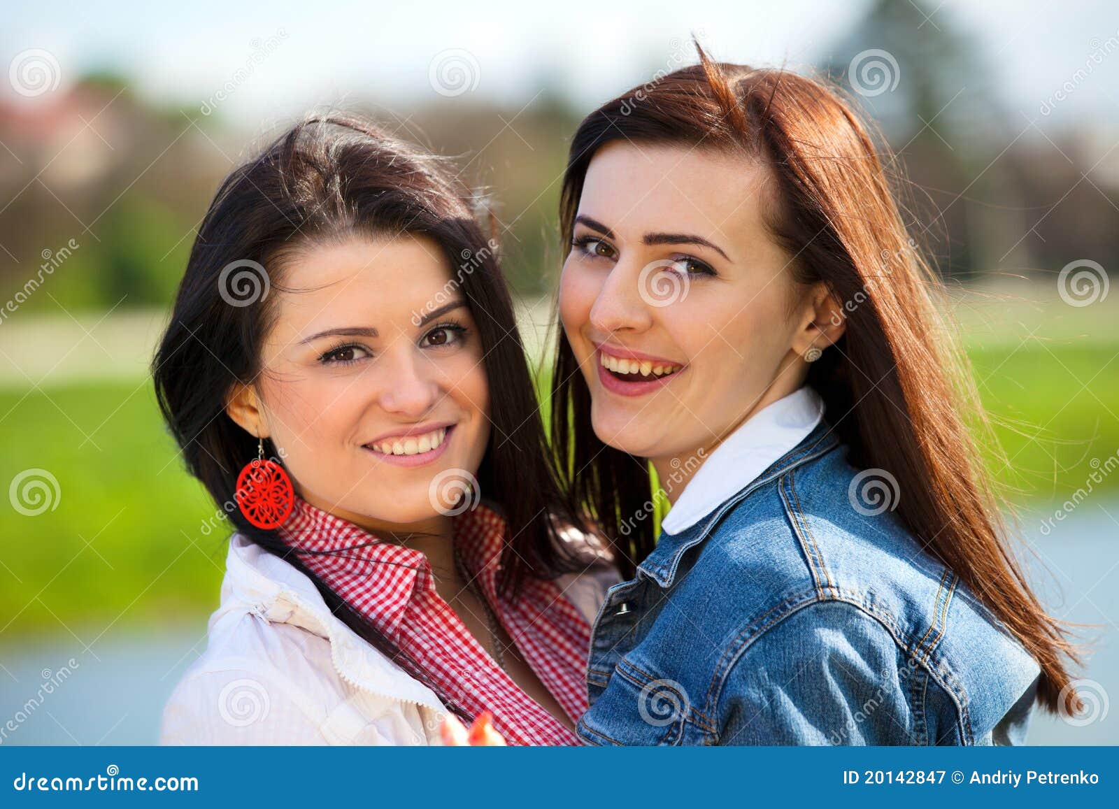 Young and Attractive Girlfriends Have Fun Stock Image - Image of cute ...