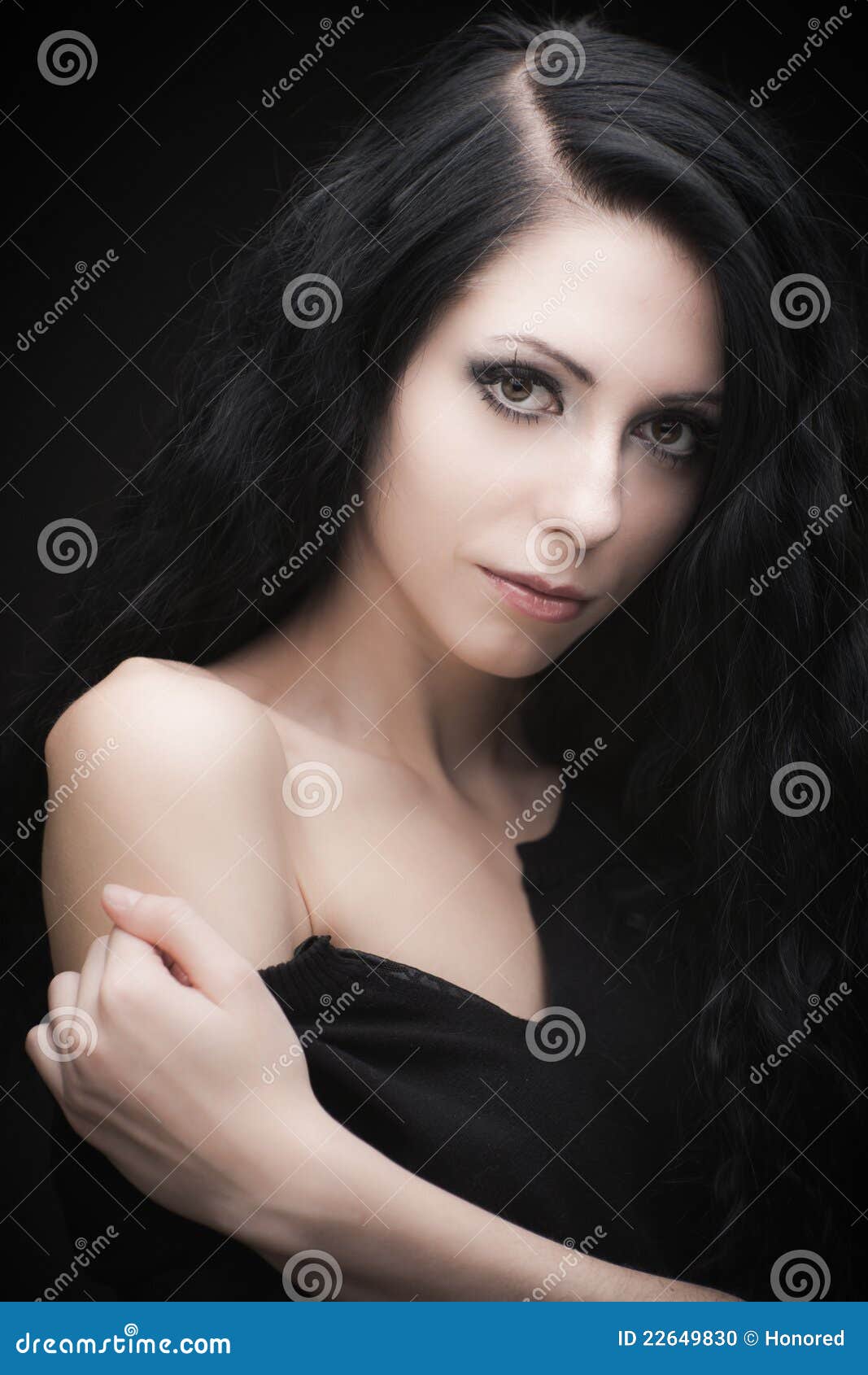 Young Attractive Gothic Brunette Woman Stock Photo - Image of woman ...