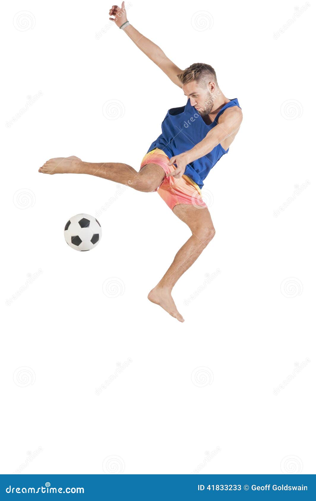 Young Attractive Guy Playing with Football Stock Image - Image of ...