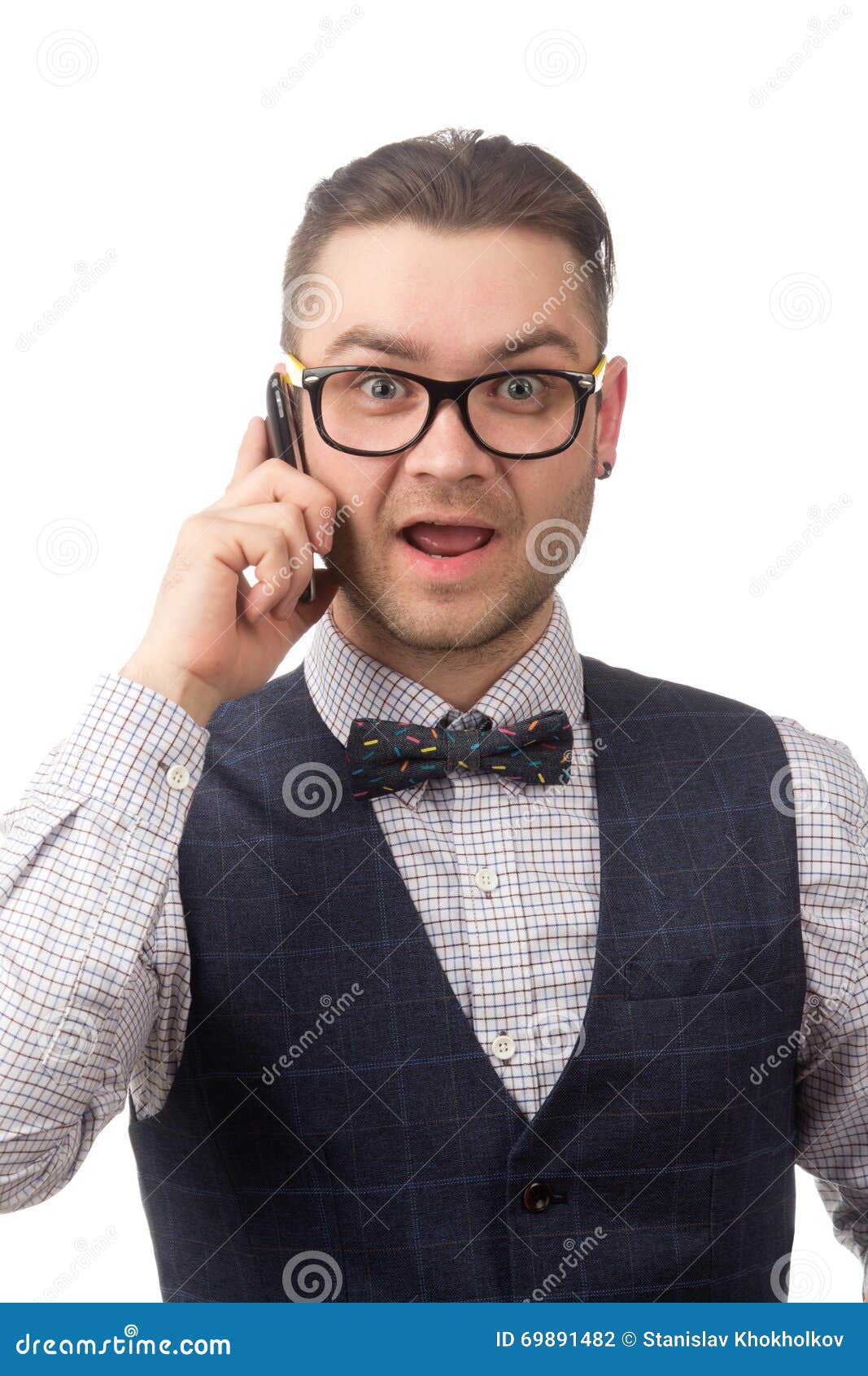 Young Attractive Guy Talking on the Phone Stock Photo - Image of mobile ...