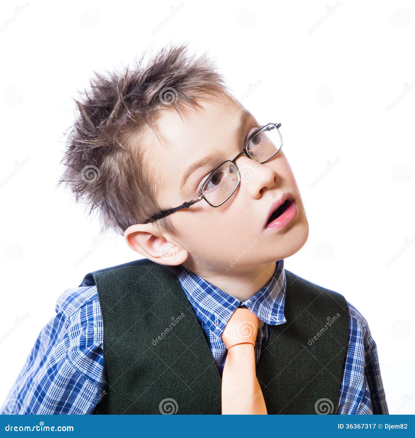 Young Attractive Man Face Looking Up Stock Image - Image of head ...