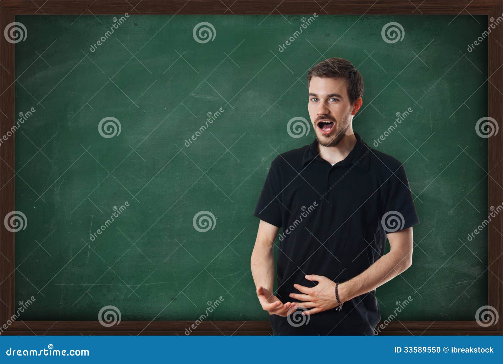 Young Attractive Music Teacher Singing Stock Photo - Image of caucasian ...