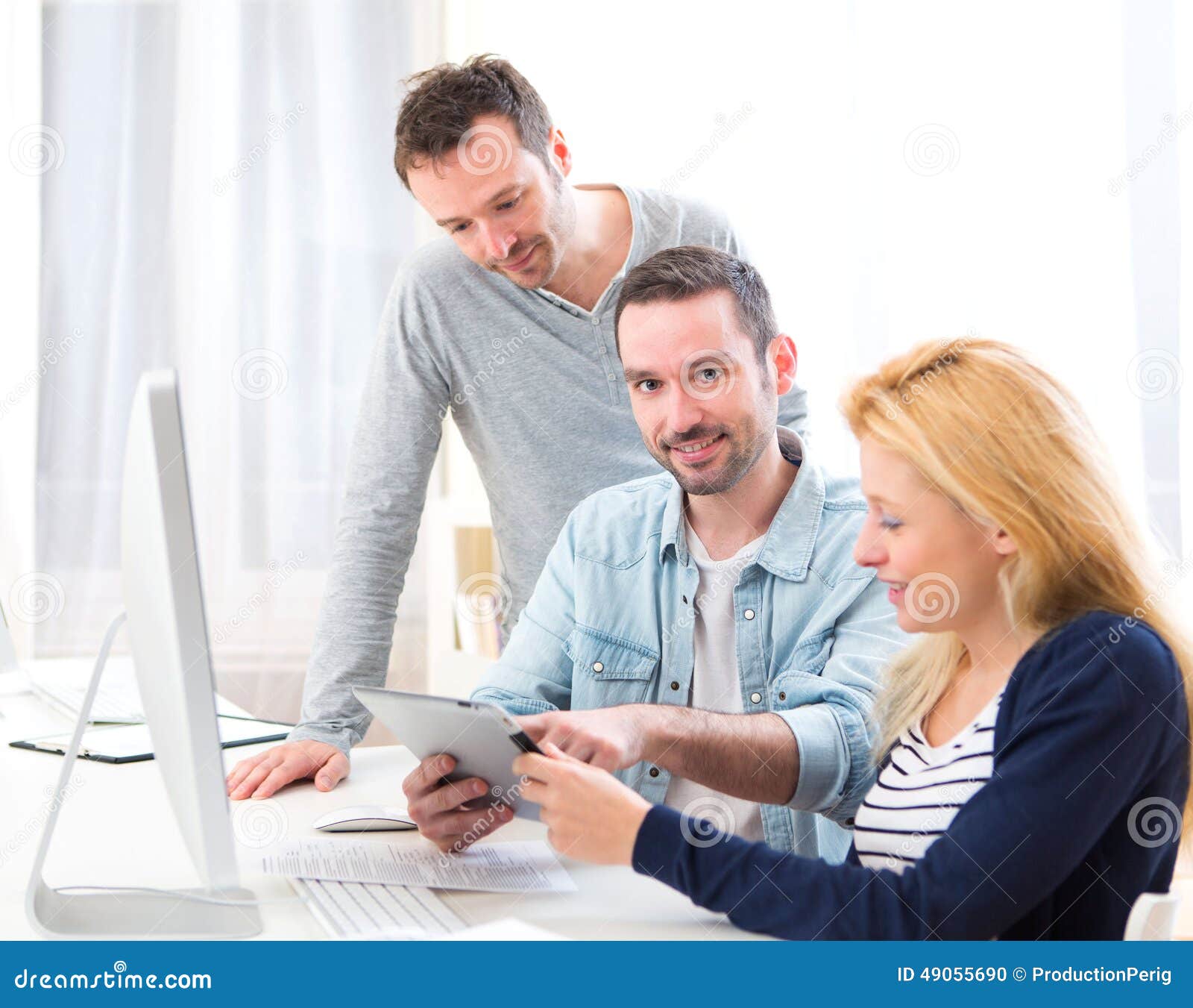 Young Attractive People Taking a Training Course Stock Photo - Image of ...