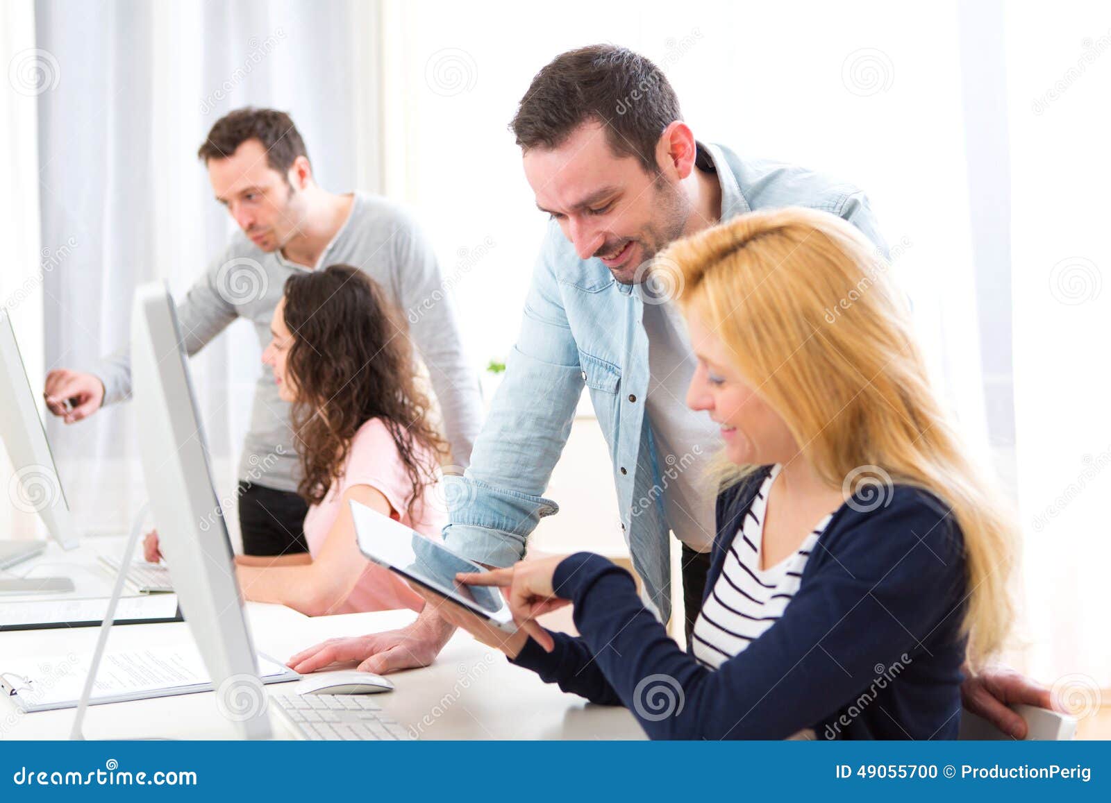 Young Attractive People Taking a Training Course Stock Photo - Image of ...